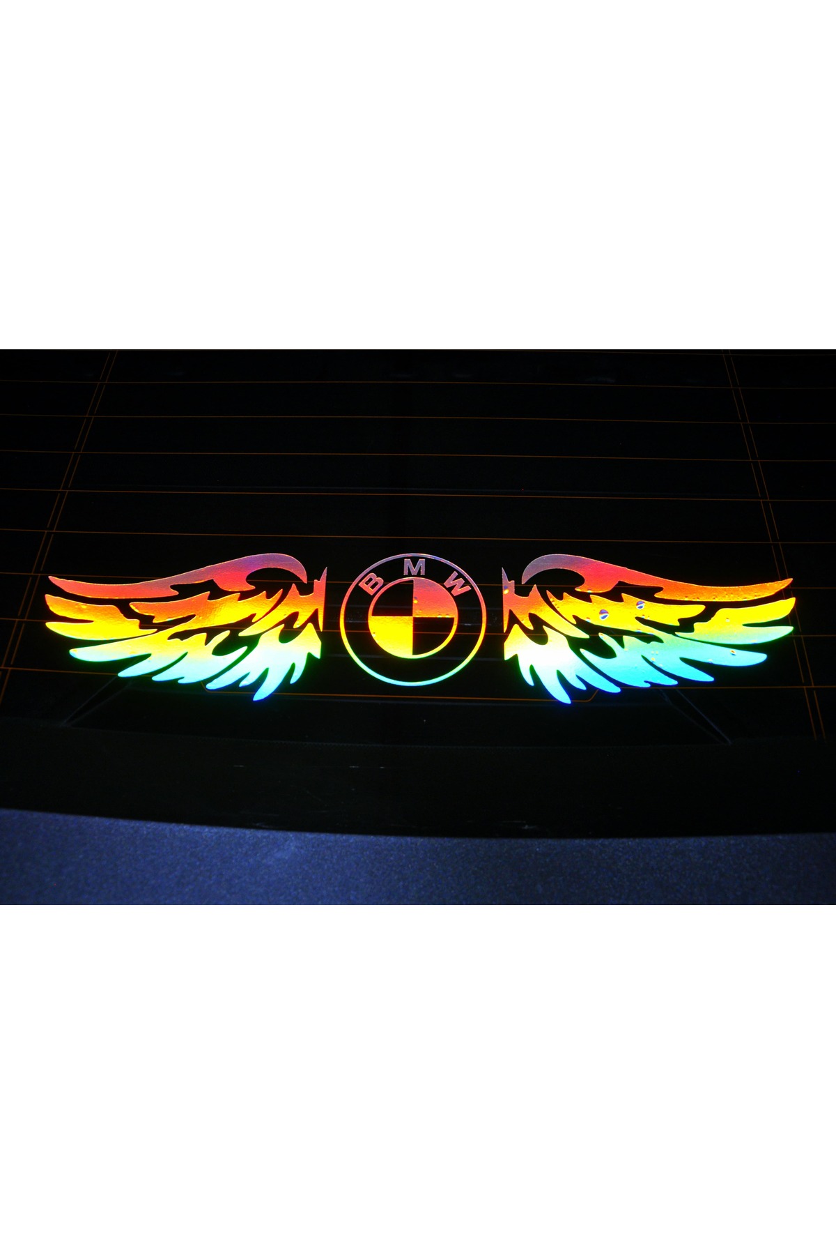 Home BMW Uyumlu Hologram Kanat Logo Sticker Çıkartma Oto Aksesuar Araba ...