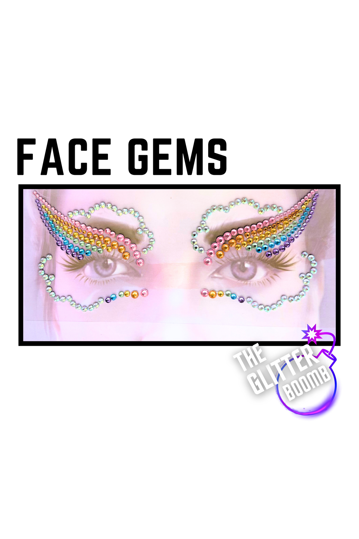the glitter boomb - yüz taşı - kristal face sticker 02 - Fiyatı, Yorumları