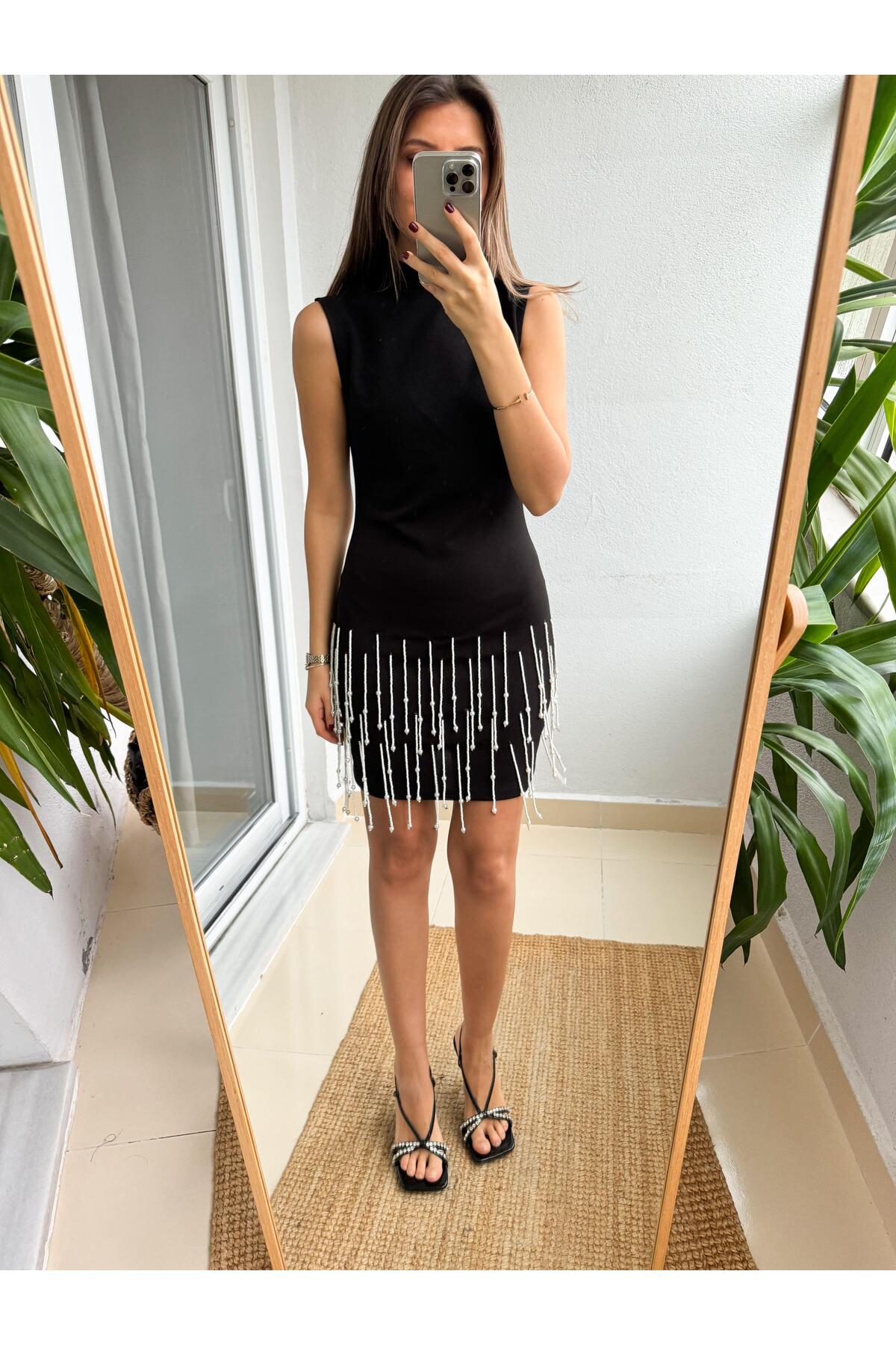 MERVE AKSOY İnci Püsküllü Elbise - Fiyatı, Yorumları