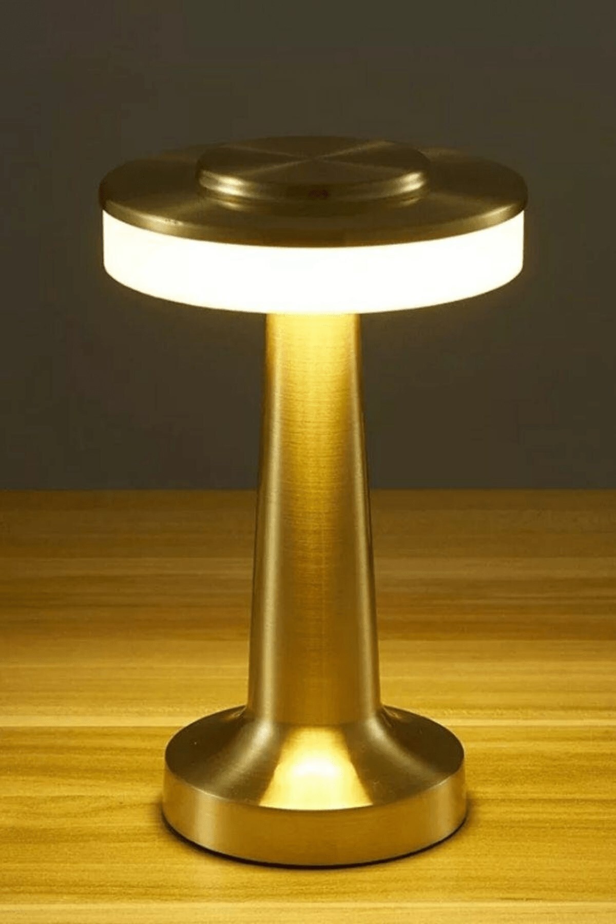 BiTon Toptan Modern Led Abajur Masa Lambası Dokunmatik 3 Mod Kademeli Şarjlı Dokunmatik Gold ...