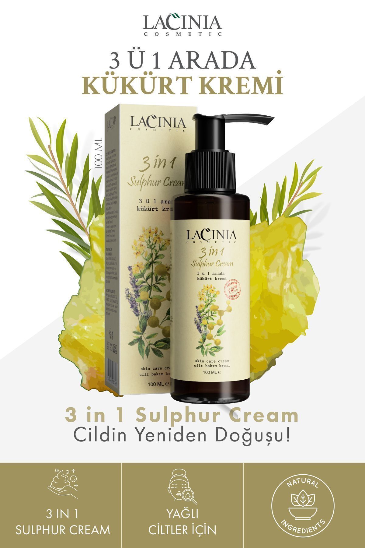 Lacinia 3 In 1 Kükürt Kremi 100ml - Fiyatı, Yorumları