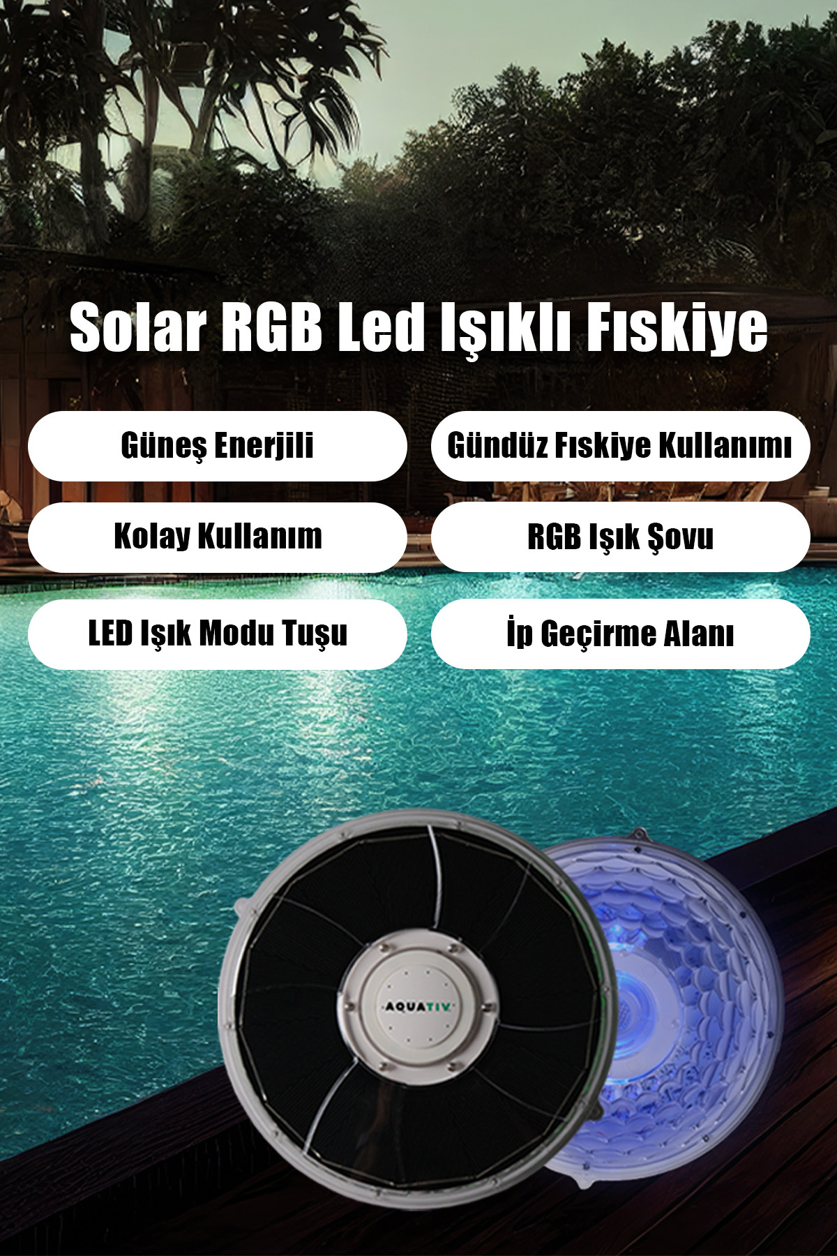 Aquativ Solar RGB Led Işıklı Fıskiye Fiyatı, Yorumları - Trendyol