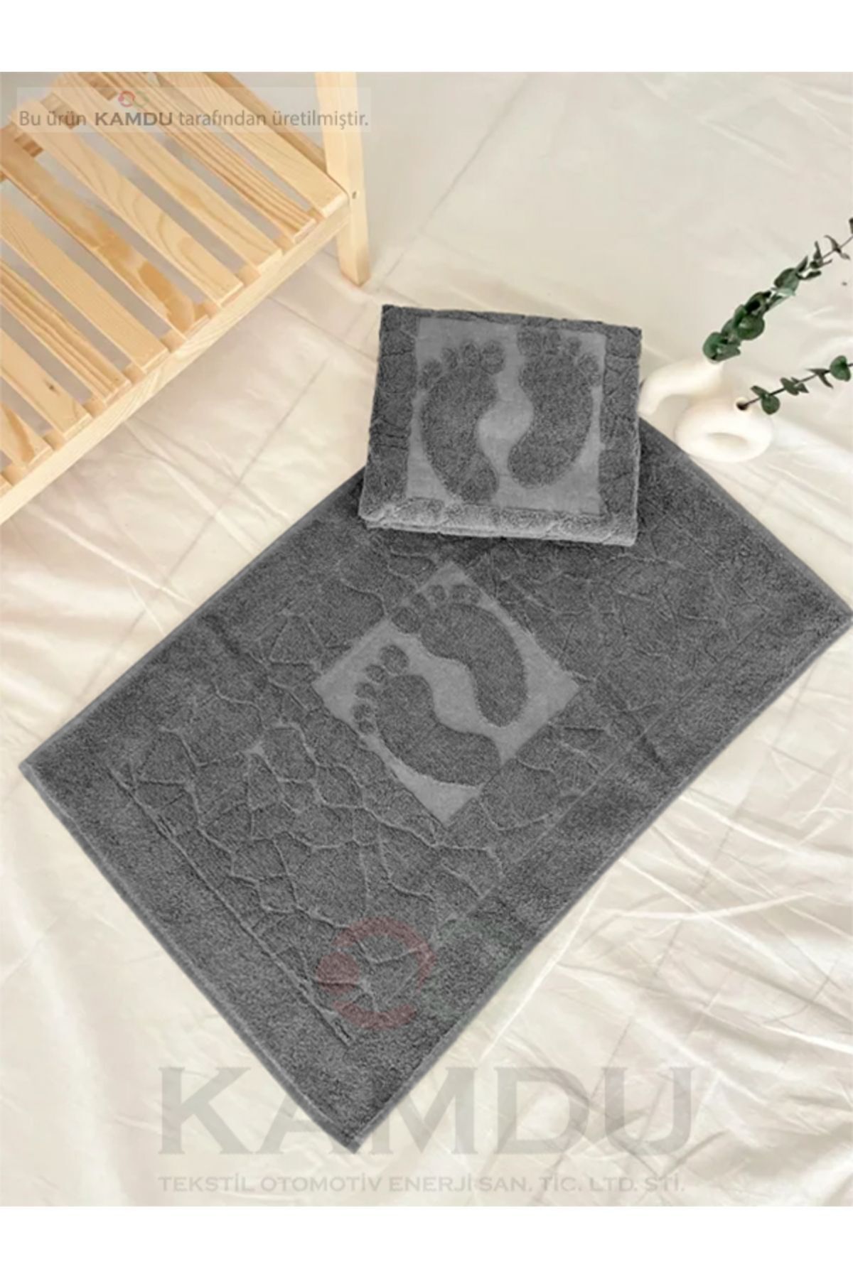 Karase 1 Adet Büyük Boy 50x70cm Ayak Desenli Banyo Lavabo Paspası ...