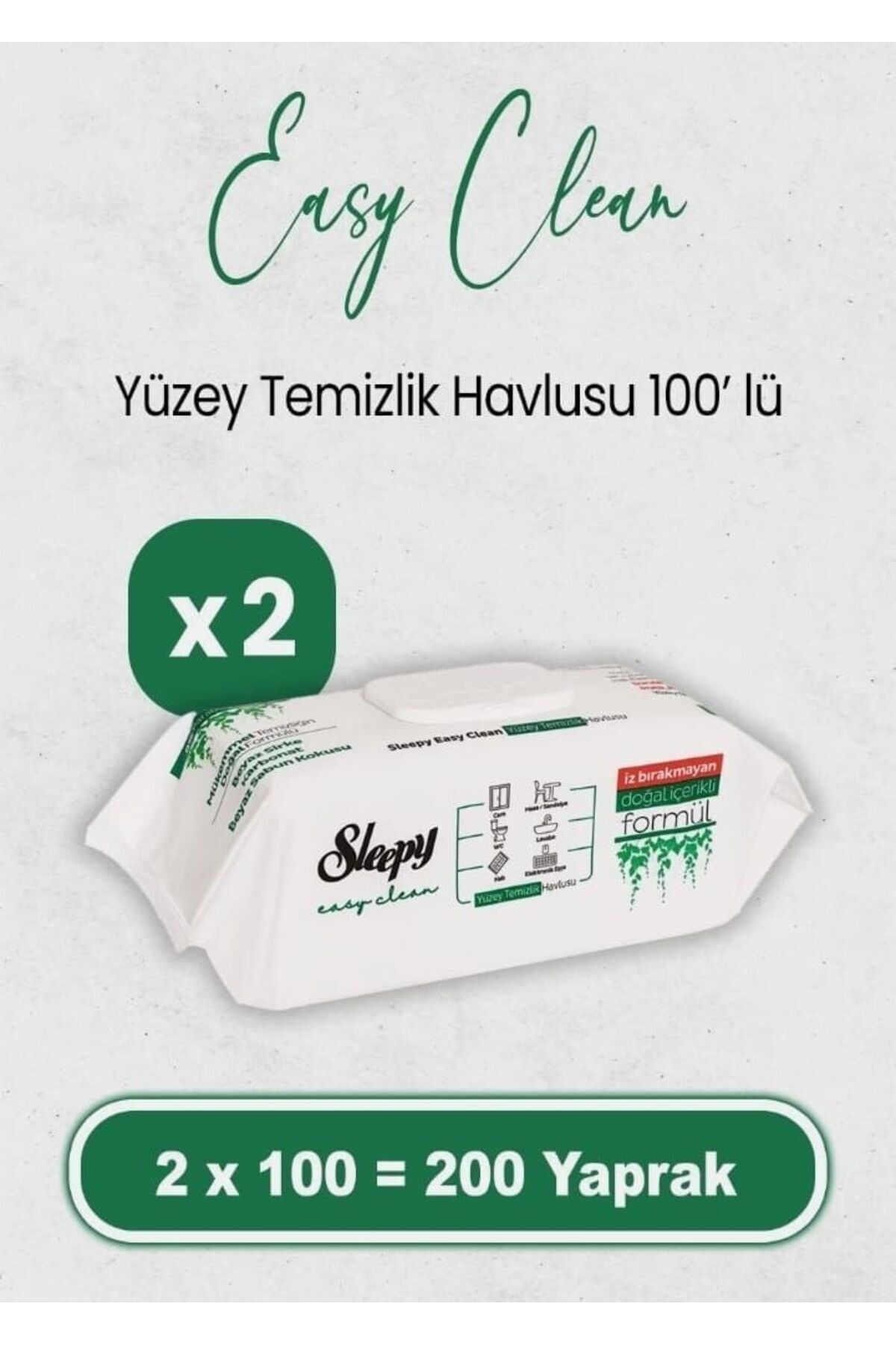 Sleepy Easy Clean 100’lü Yüzey Temizlik Havlusu 2’li - Fiyatı, Yorumları