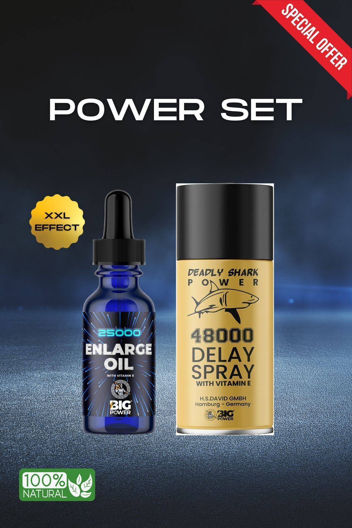 BİG POWER 2li Set Kaldırıcılı Sertleştiricili Büyütücülü Oil Yağ Ve ...