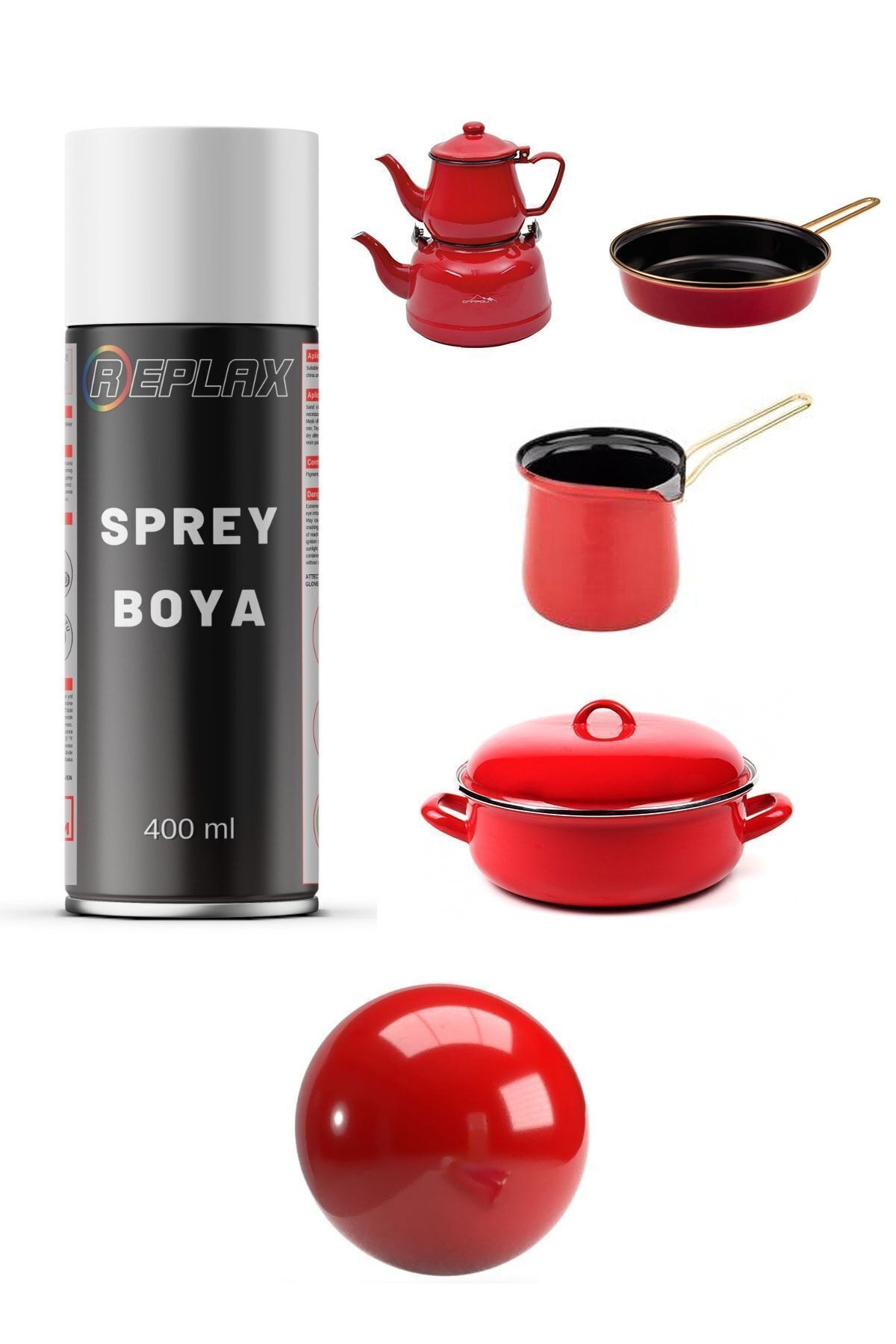 REPLAX Kırmızı Emaye Isıya Dayanıklı 690° Sprey Boya 400 Ml. Fiyatı ...