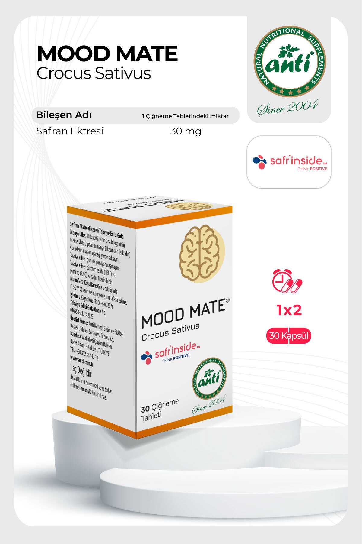 anti Mood Mate Safran Ekstresi Tableti Fiyatı, Yorumları - Trendyol