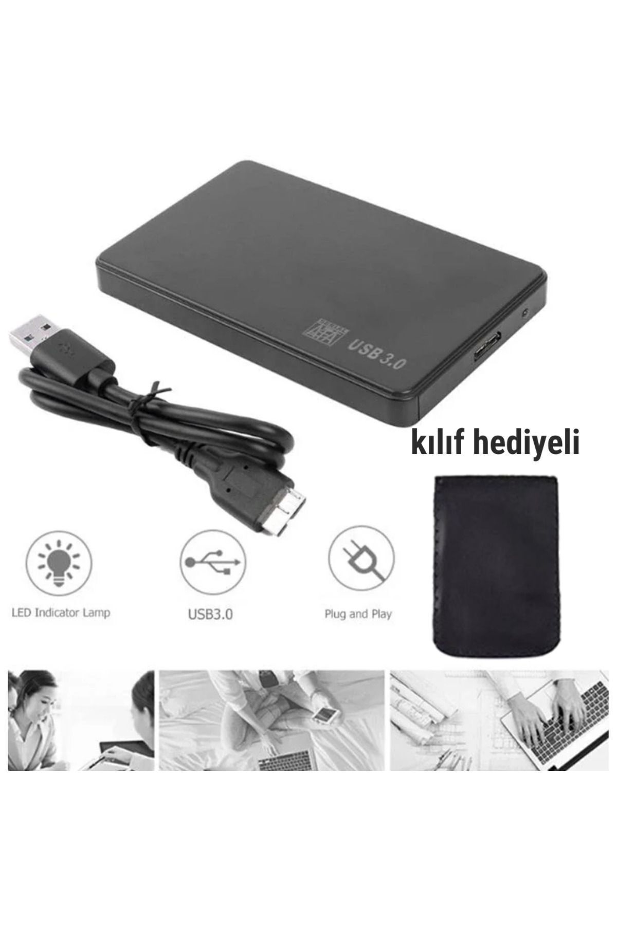 Osqar 2.5" Usb 3.0 Harici Ssd Harddisk Hdd Kutusu Kılıf Hediyeli Sata ...
