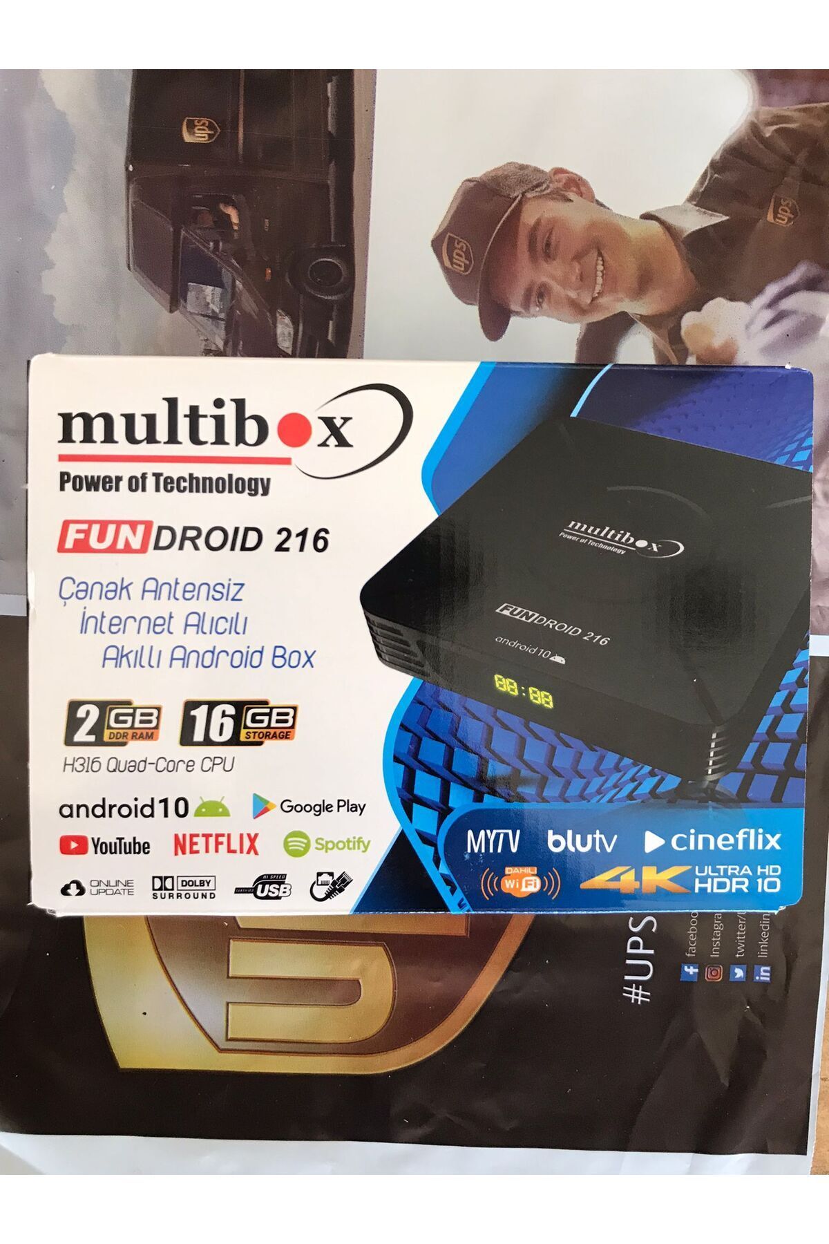 multibox Fundroid 216 Çanak Antensiz İnternet Alıcılı Akıllı Android ...