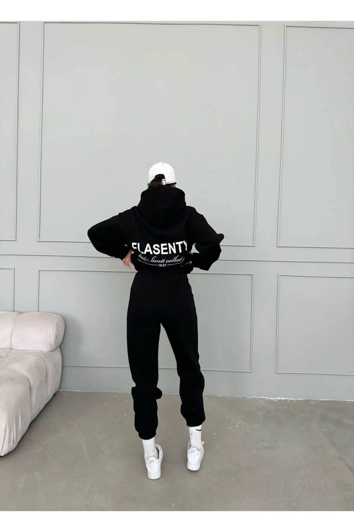 Modernica Flasenty Sweatshirt Eşofman Altı Jogger - Siyah Baskılı Alt ...