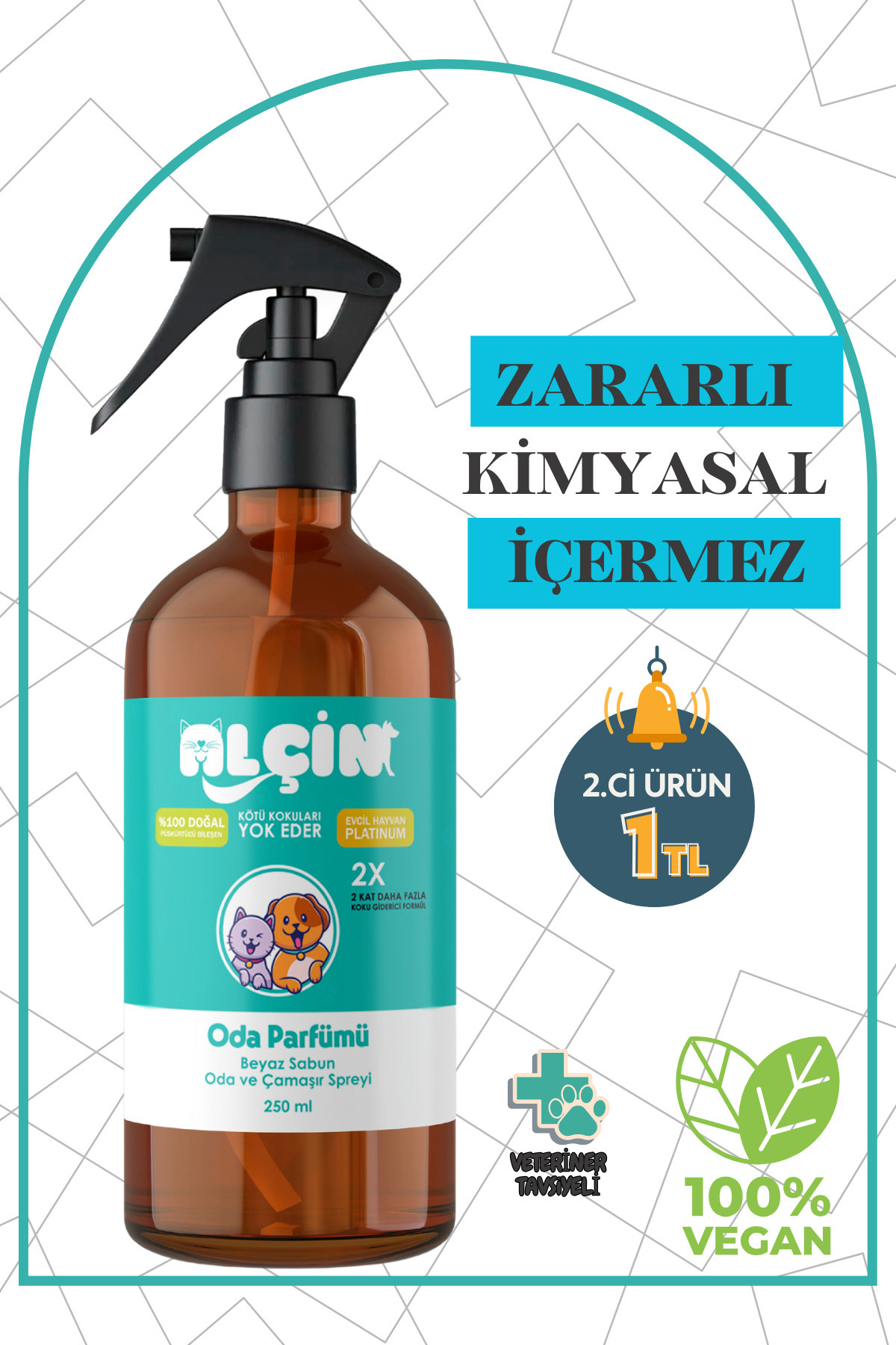 ALÇİN Kedi Koku Giderici Beyaz Sabun Oda Ve Çamaşır Spreyi Oda Kokusu ...