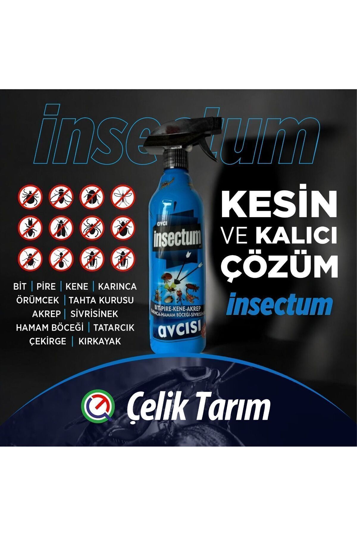 insectum Böcek Avcı Sprey Örümcek Akrep Sivrisinek Hamam Böceği Karınca ...