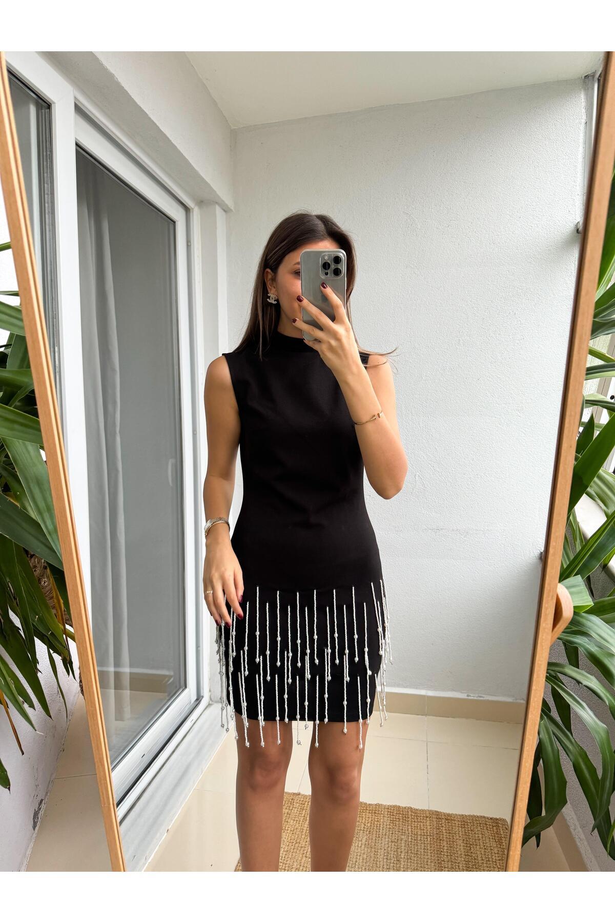 MERVE AKSOY İnci Püsküllü Elbise - Fiyatı, Yorumları