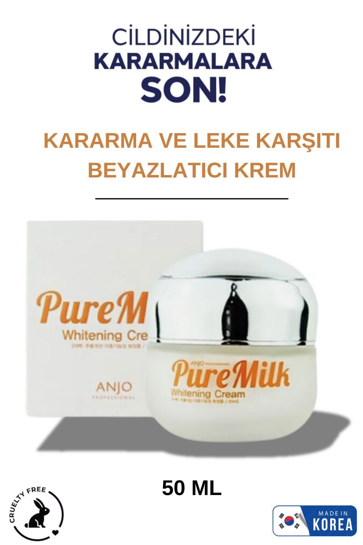 ANJO PROFESSIONAL Kararma Ve Leke Karşıtı Beyazlatıcı Kore Yüz Kremi ...
