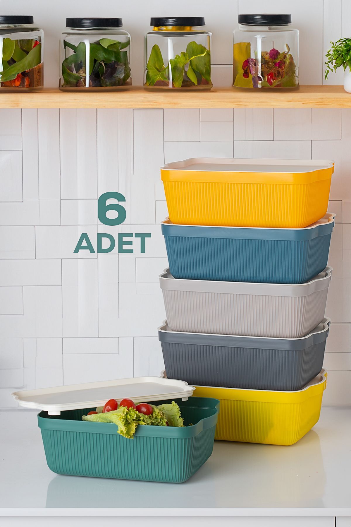Porsima 1038 Still Box 6'lı Çok Amaçlı Erzak Saklama Kutusu Kabı Seti ...