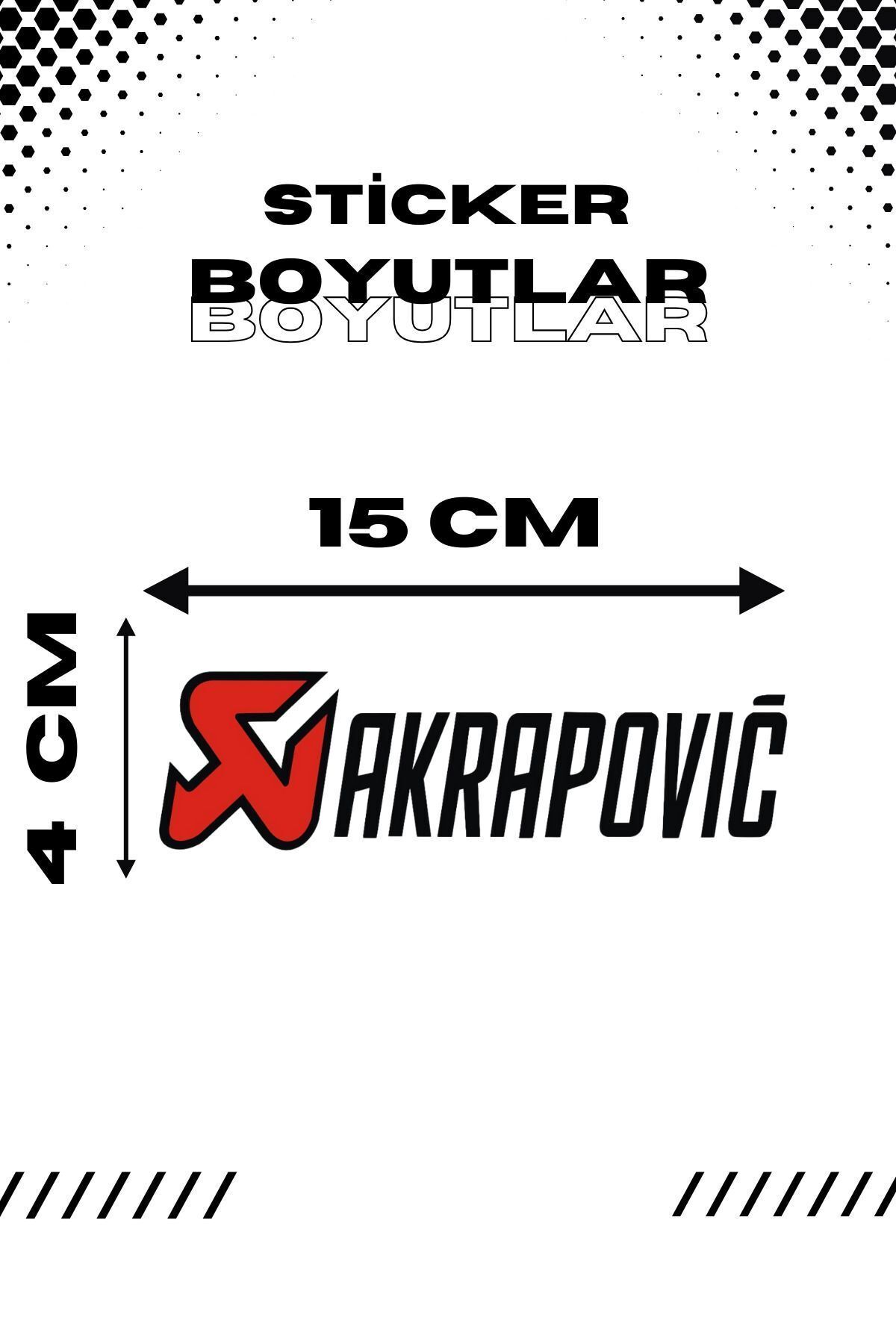 Banxtre Dekoratif Kırmızı Siyah Akropovic Logo Sticker Motor-Araba ...