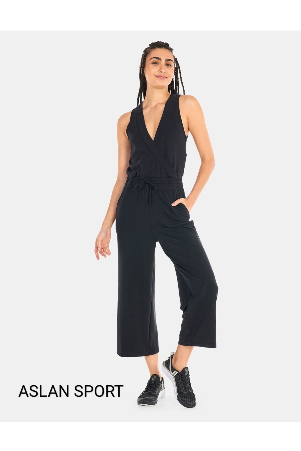 Nike Yoga Dri-Fit French Terry Wrapper Drawstring Waist Kadın Tulum ...