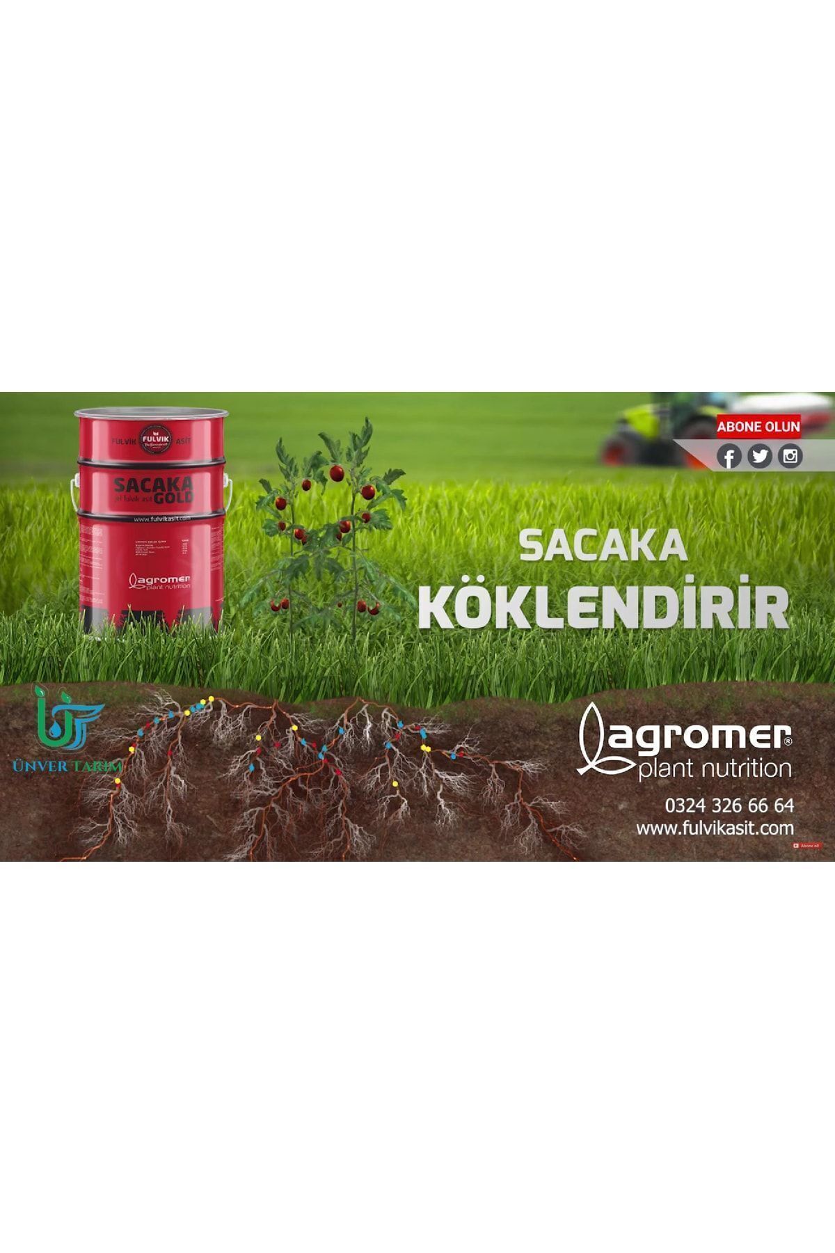 Ünver Tarım Agromer Sacaka Sıvı Fulvik Asit 18 Kg - Fiyatı, Yorumları
