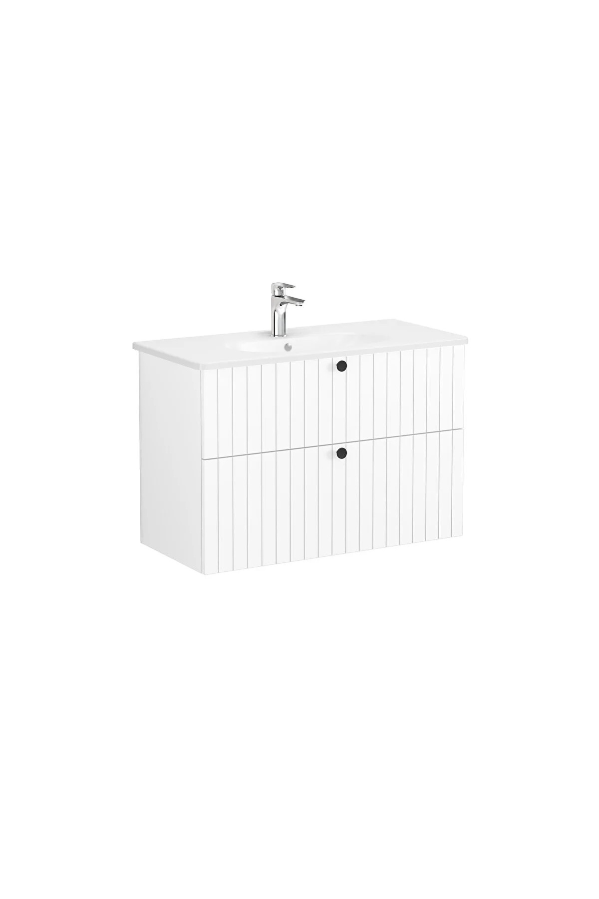 VitrA 69436 Vitra Root Groove Çift Çekmeceli Lavabo Dolabı, 80 cm, Mat ...