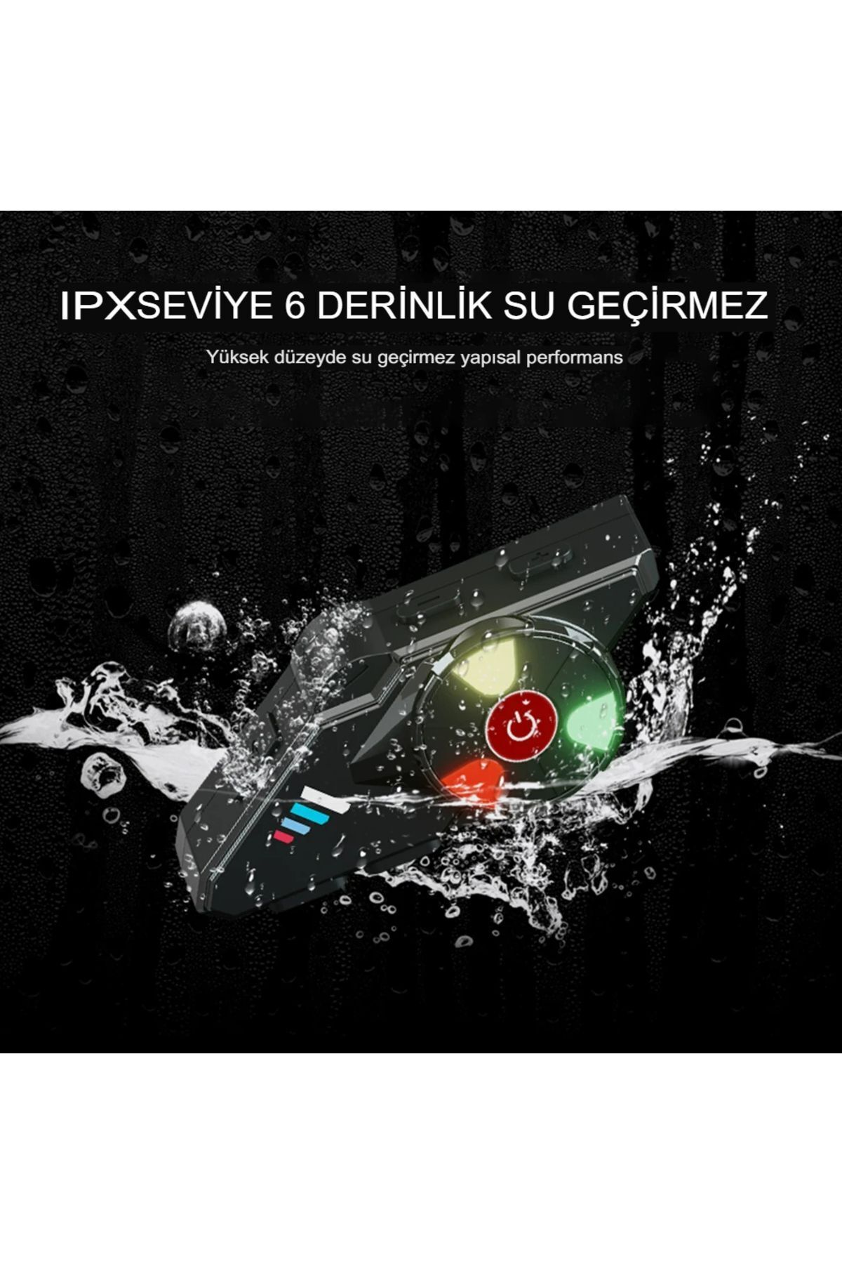 EN SİGA Tek Bağlantı Bluetooth 5.3 Motosiklet Kask Kulaklık Rgb Işık 1. ...