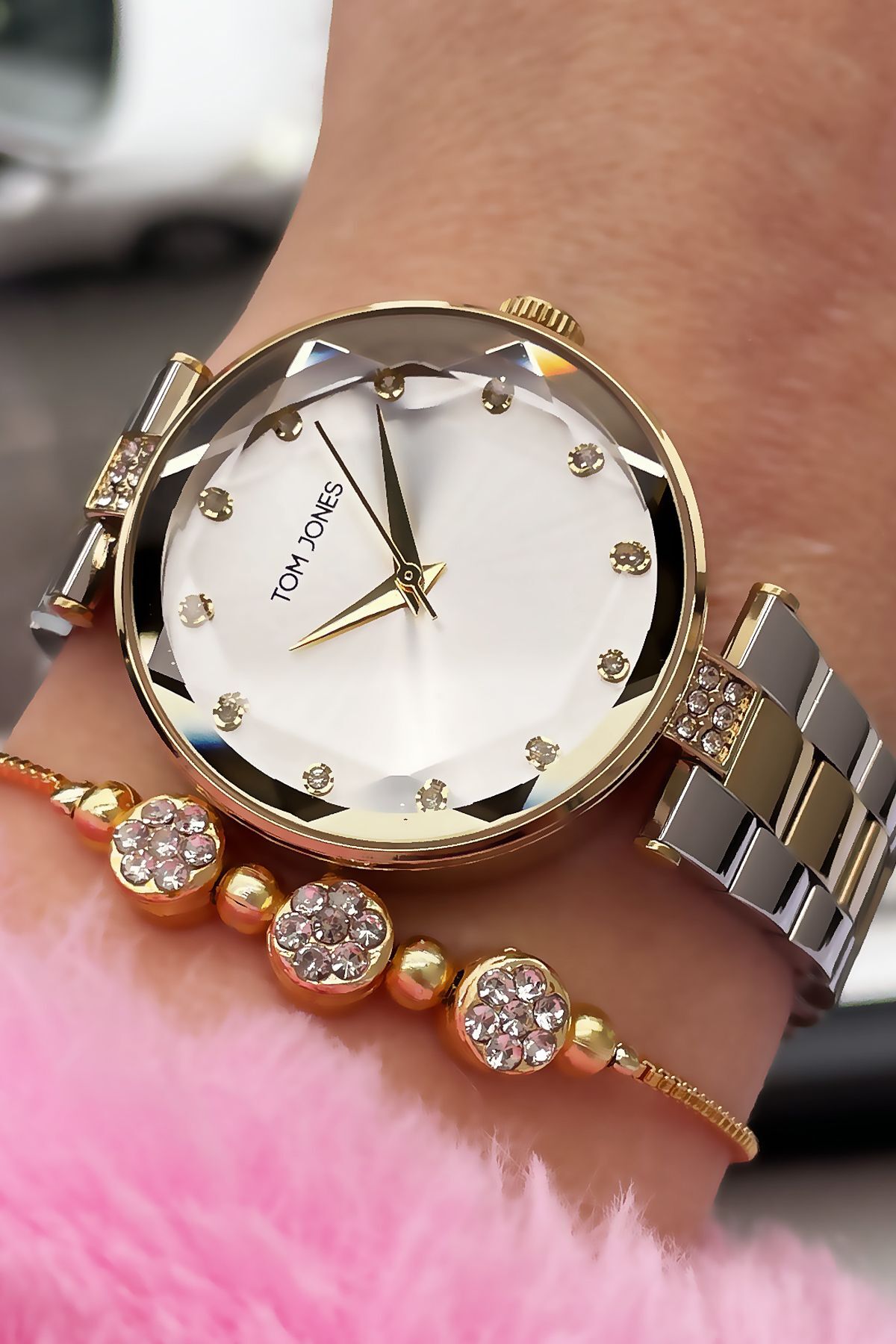 Tom Jones Gold Çelik Kordon Kadın Kol Saati Bileklik Hediye Wlg867 ...