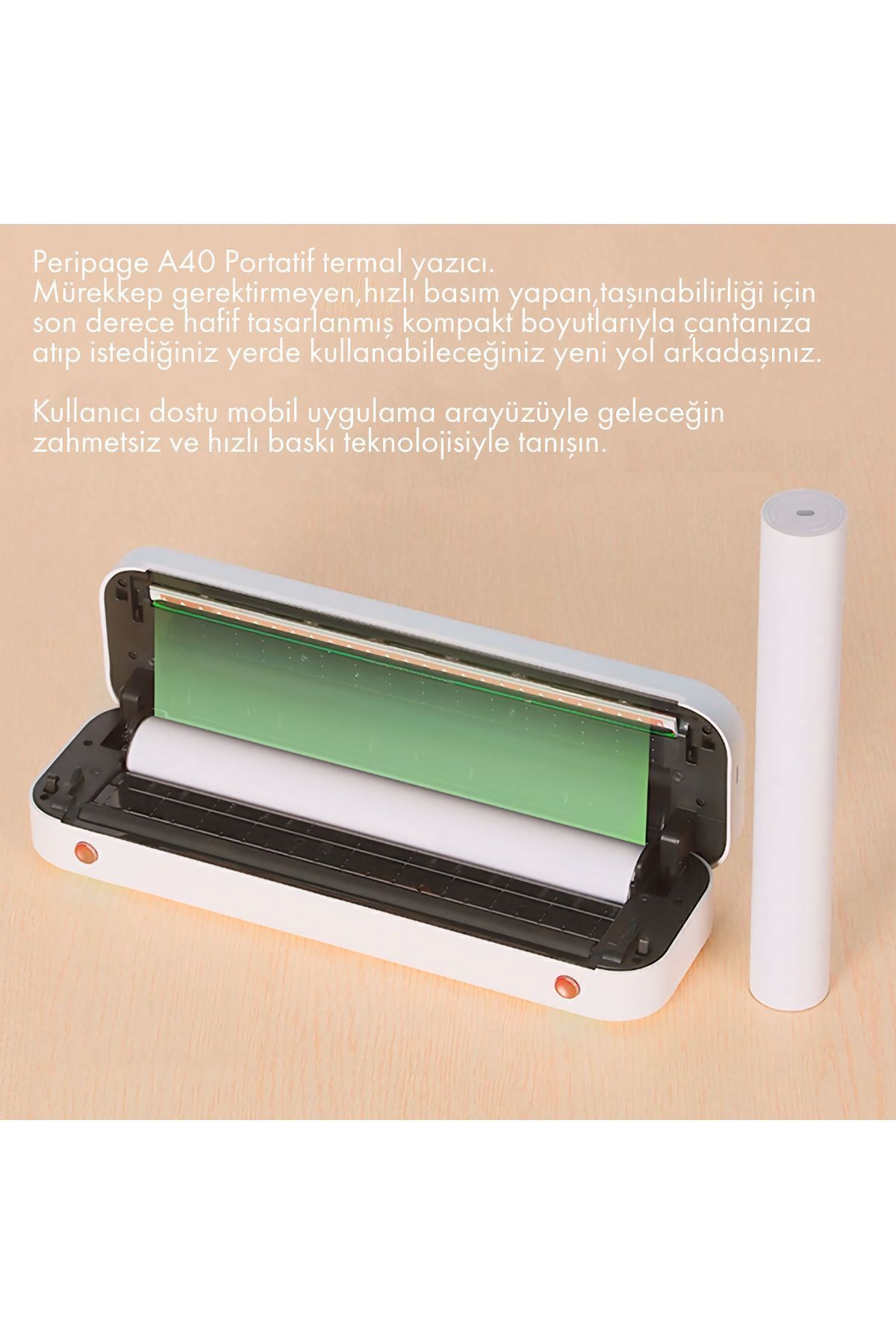 PeriPage A40 Portatif Yazıcı Mürekkepsiz Termal Taşınabilir Fiyatı ...