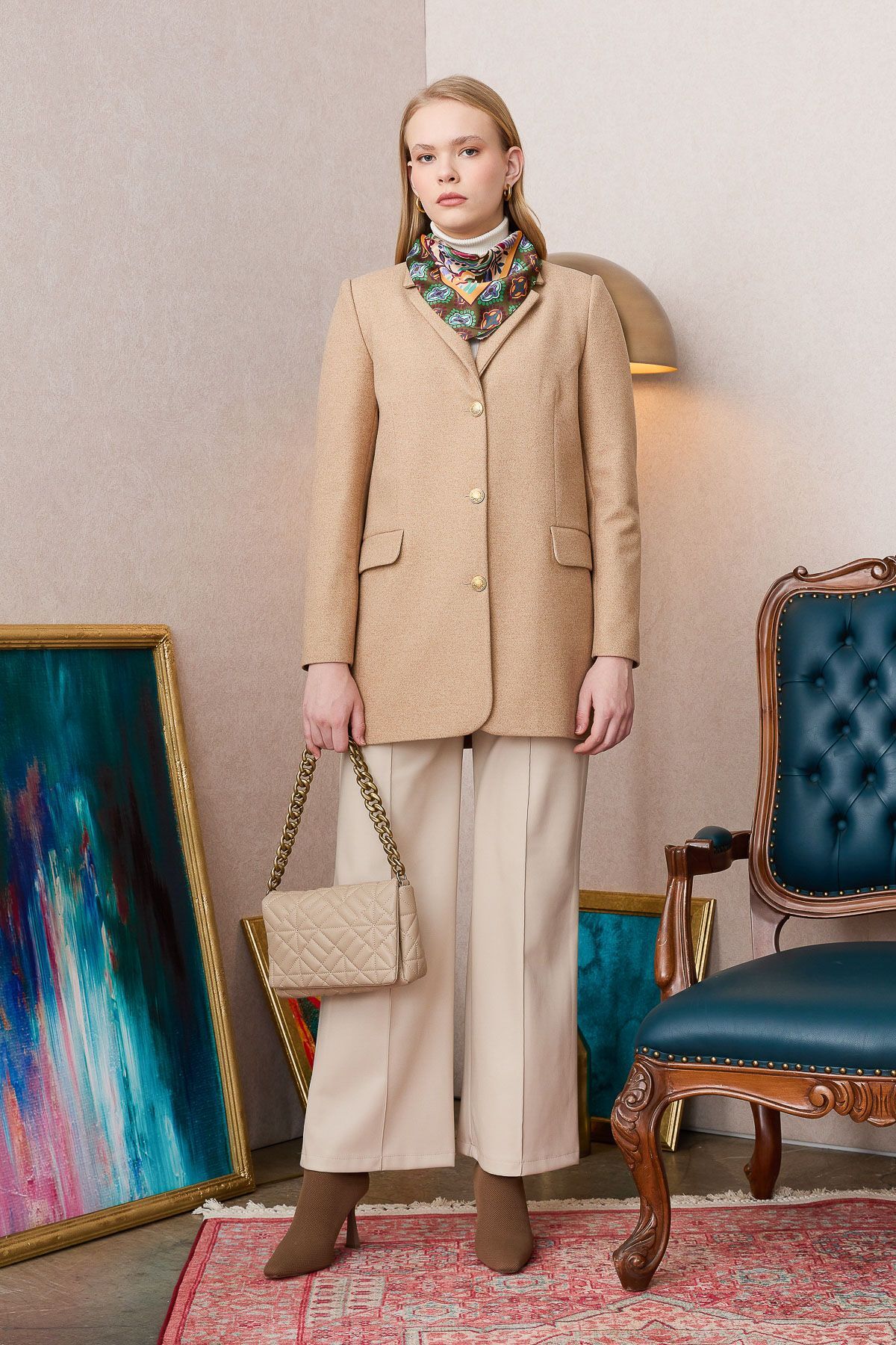 Fatma Atasoy Kaşe Blazer Ceket Sütlü Kahve Fiyatı, Yorumları - Trendyol