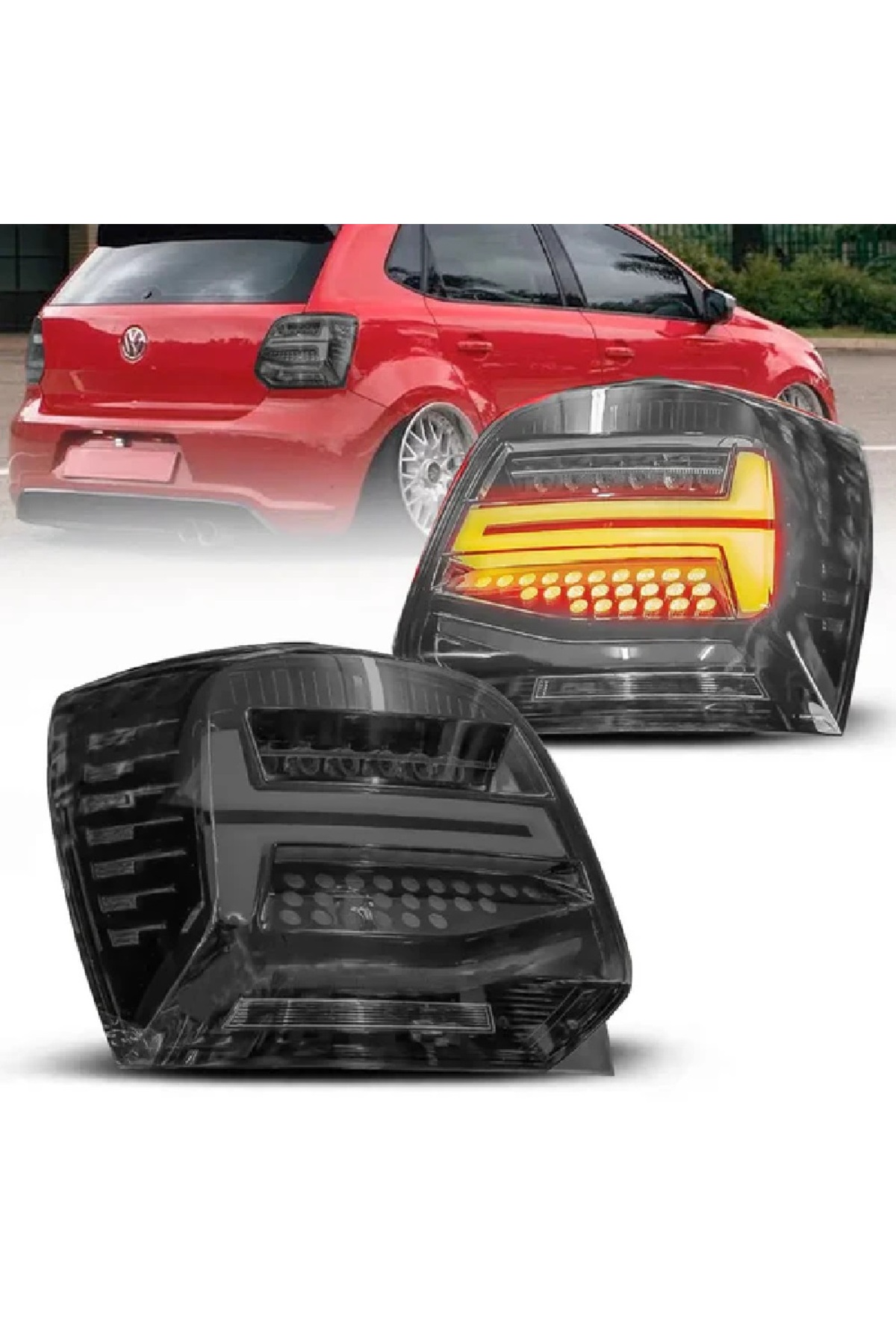 X POWER TUNİNG VW POLO 6R 2009-2014 ANİMASYONLU FÜME LEDLİ ARKA STOP ...