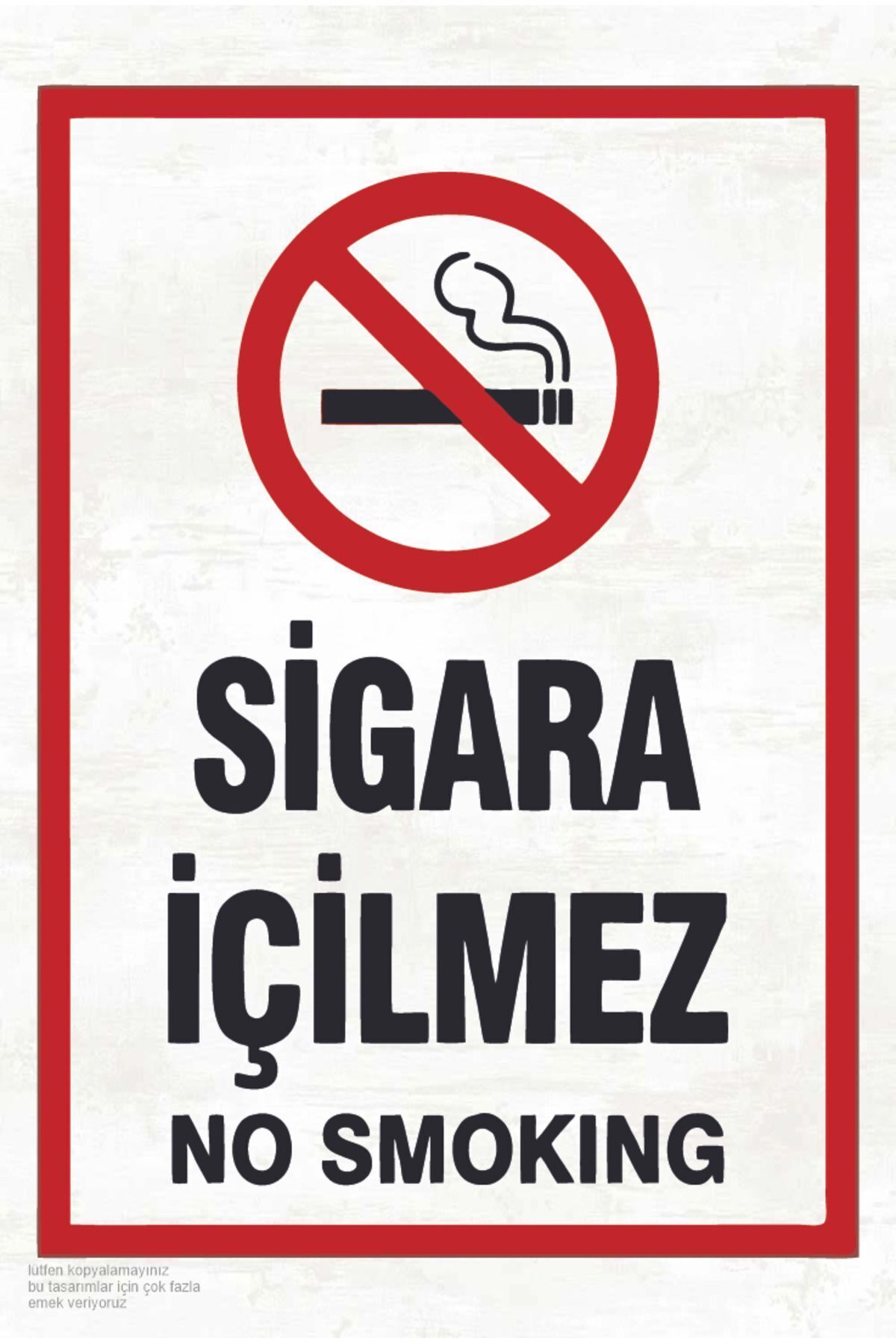 DicleXStore Sigara Içilmez No Smoking Uyarı Levhası Retro A4 Poster ...