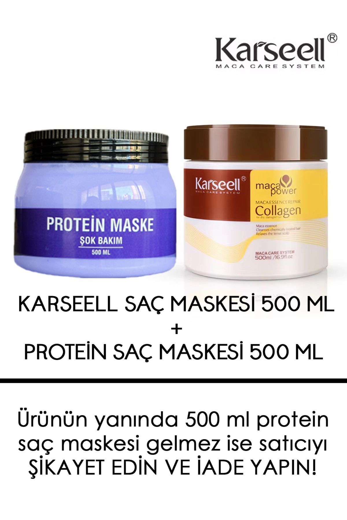 karseell Karsel Collegen Saç Maskesı 500 ml Protein Saç Maskesi 500 ml ...