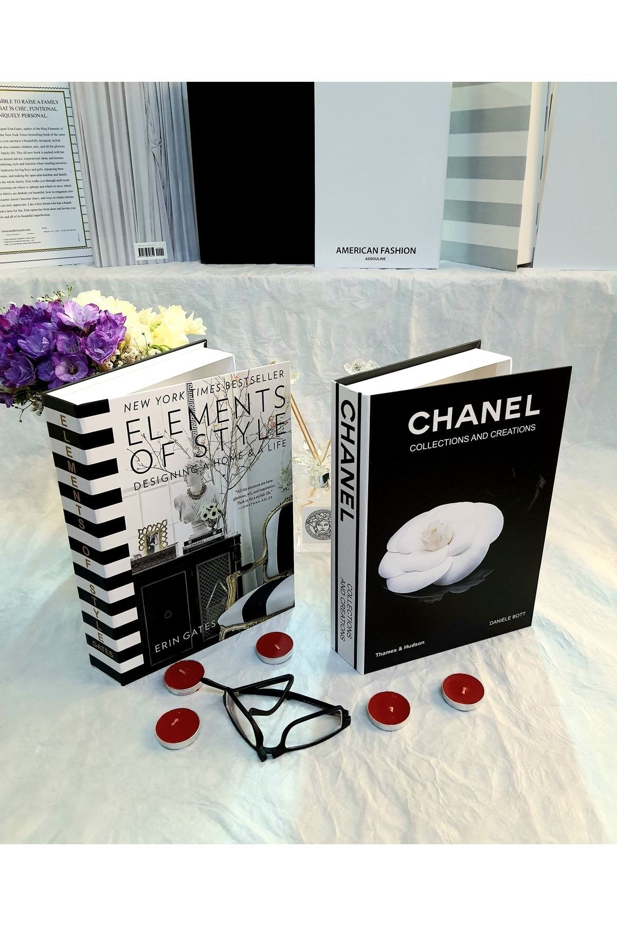 Genel Markalar Element & Chanel Siyah&beyaz 2lii Set Dekoratif Kitap ...