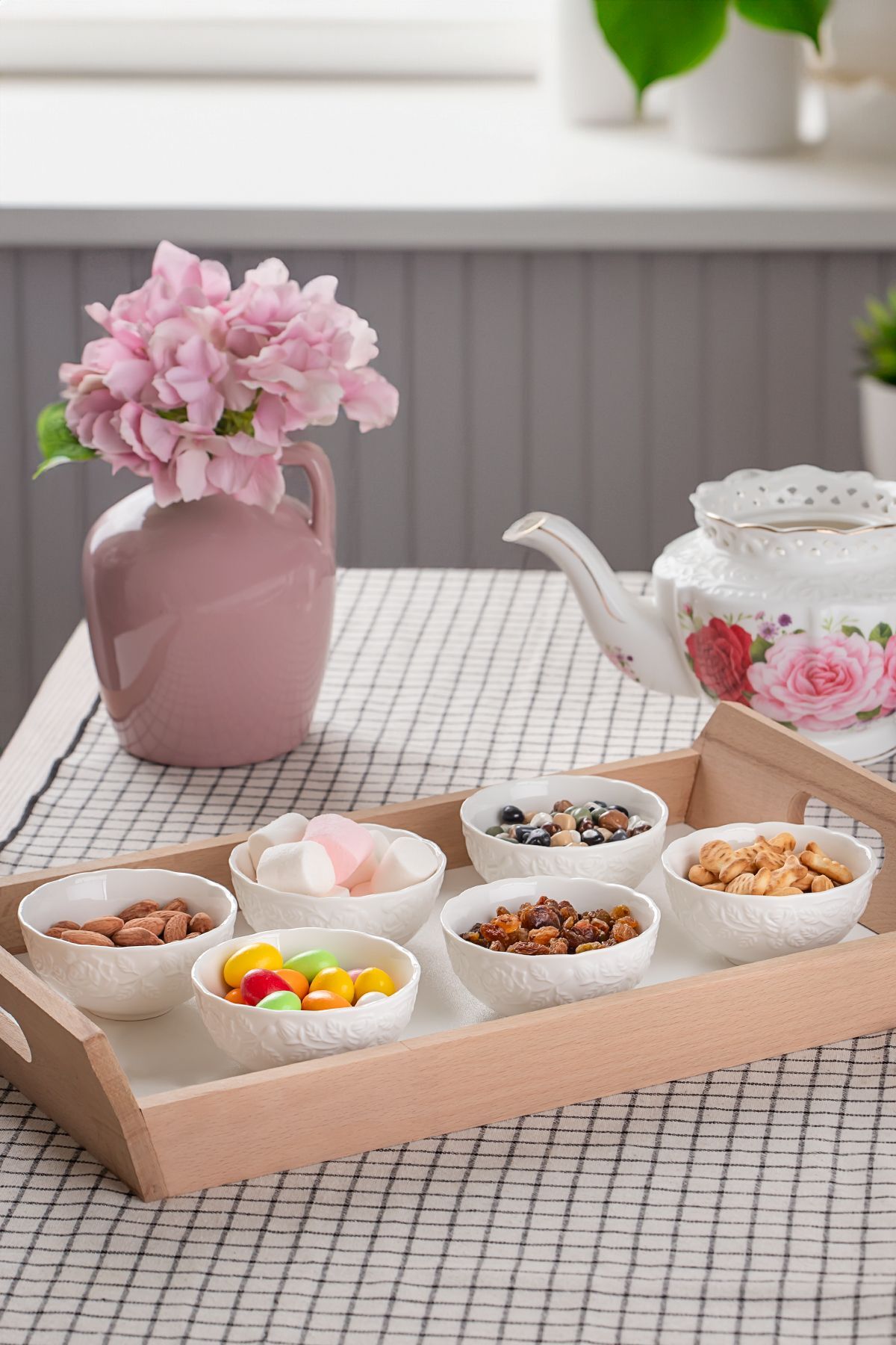 Porsima THN18908 Rose 6'lı Porselen Kase Seti 10 cm - 6 Parça Porselen ...