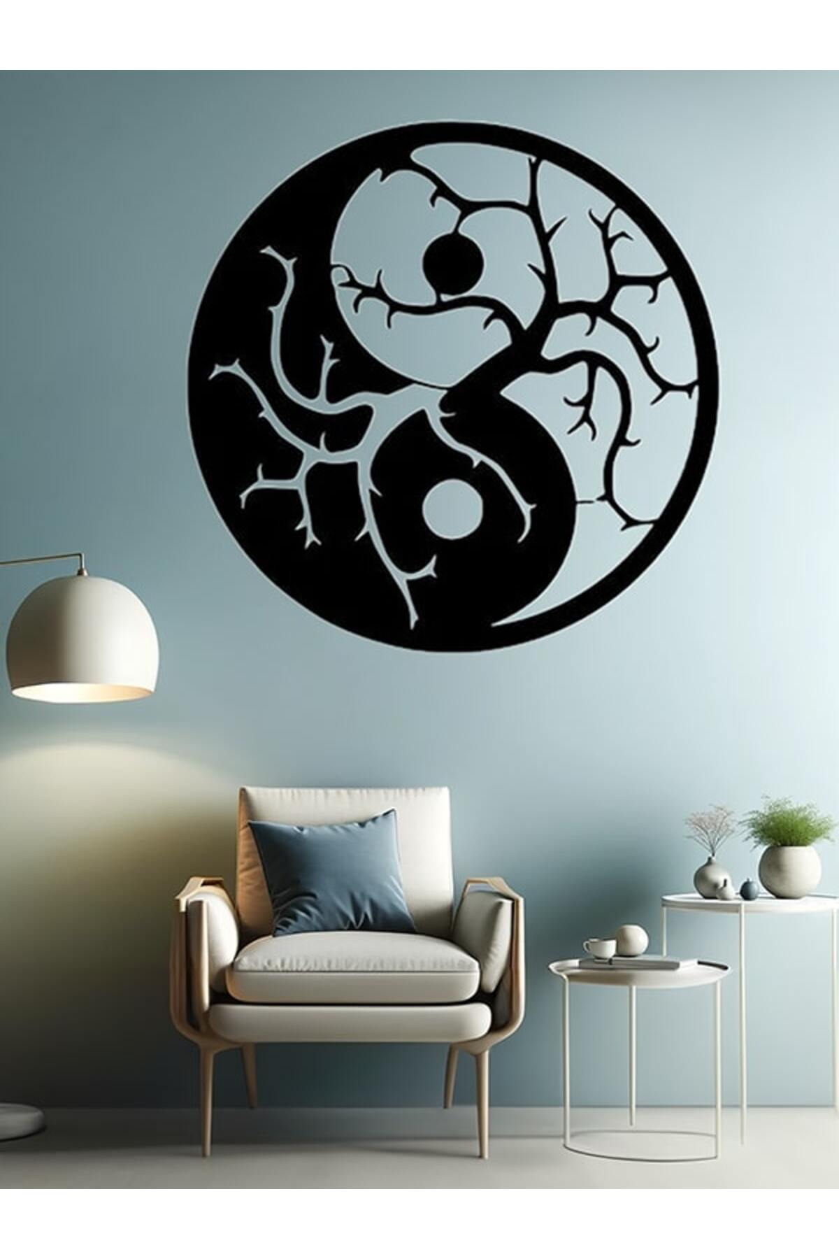 BALMAX Ying Yang Metal Tablo, Dekoratif Lazer Metal Duvar Tablosu, Ev ...