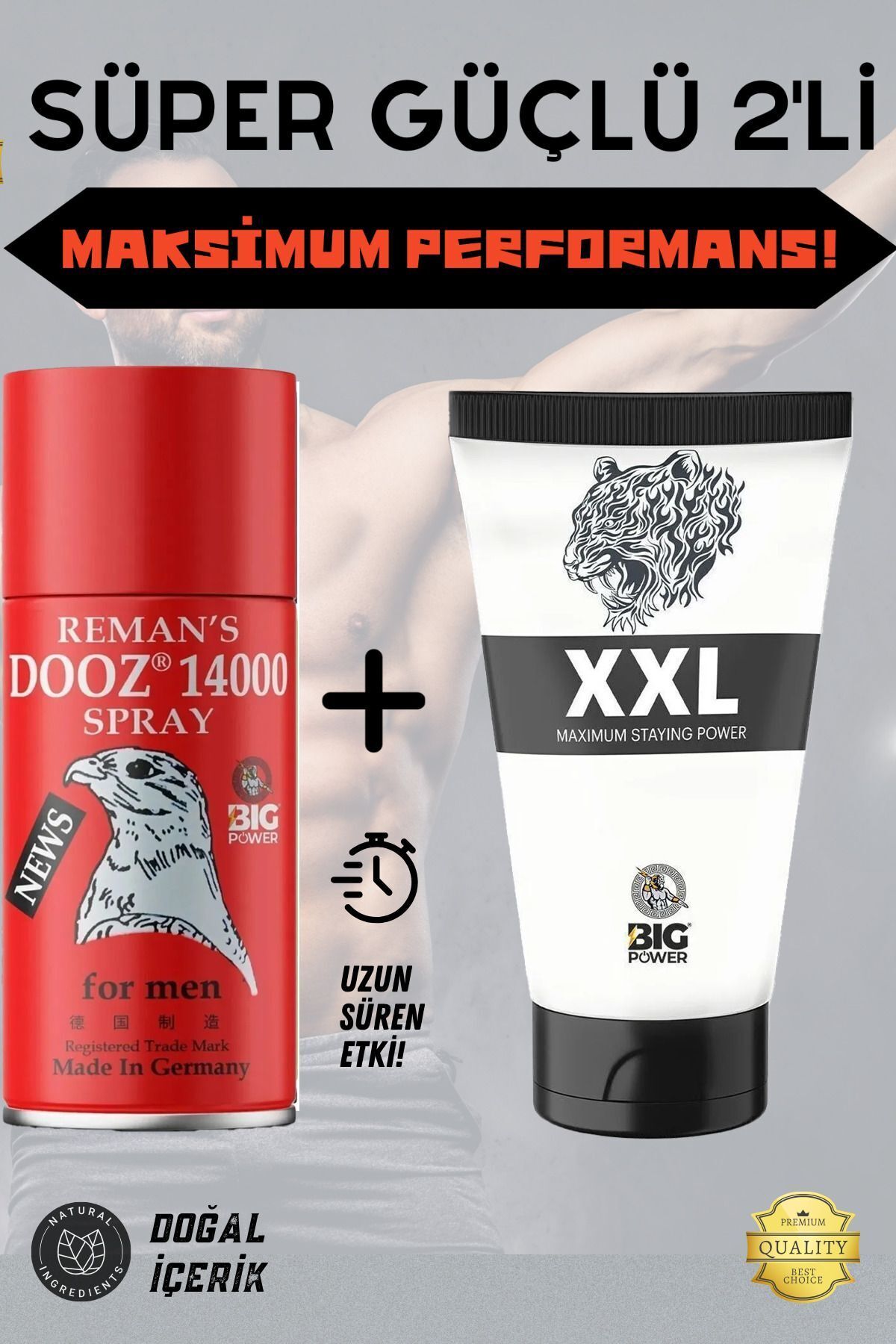 BİG POWER 2li Set Sertleştiricili Büyütücülü.xxl Ereksiyonlu Krem Ve ...