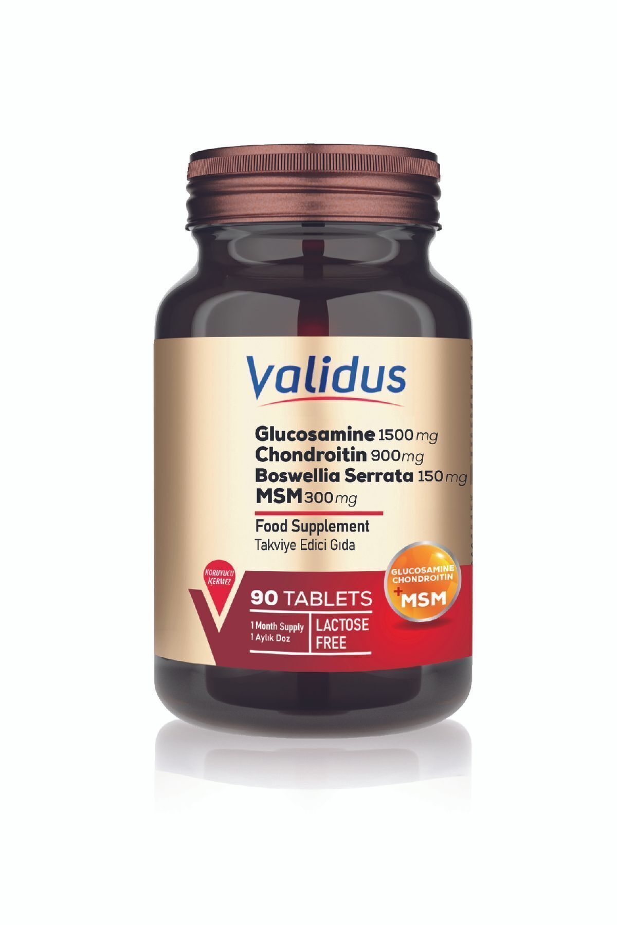 Validus Glucosamine Chondroitin Msm 90 tablets Fiyatı, Yorumları - Trendyol