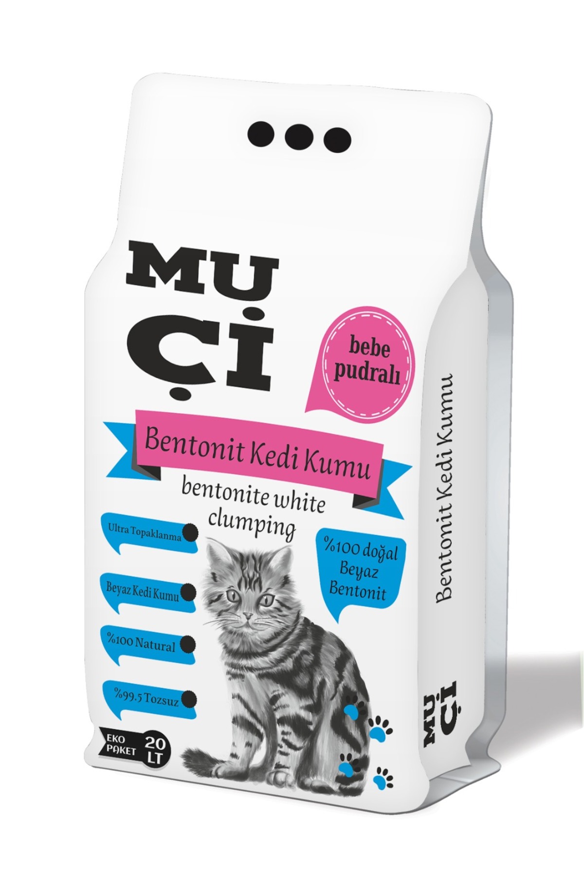 Muçi MUÇİ 20 Lt Ince Tane Pudra Kokulu Beyaz Bentonit Kedi Kumu Fiyatı ...