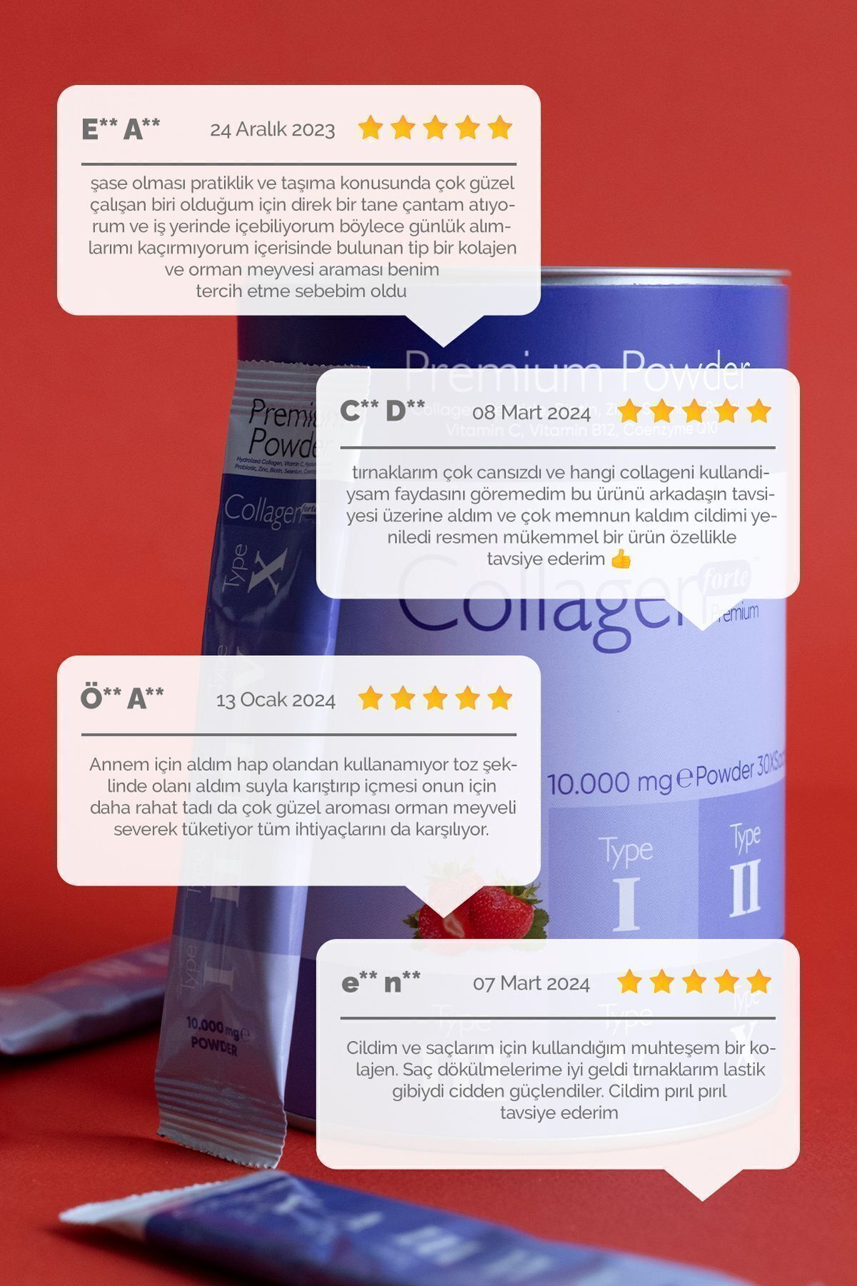 Collagen Forte Platinum Premium Kolajen Powder 10g X 30 Şase Biotin ...