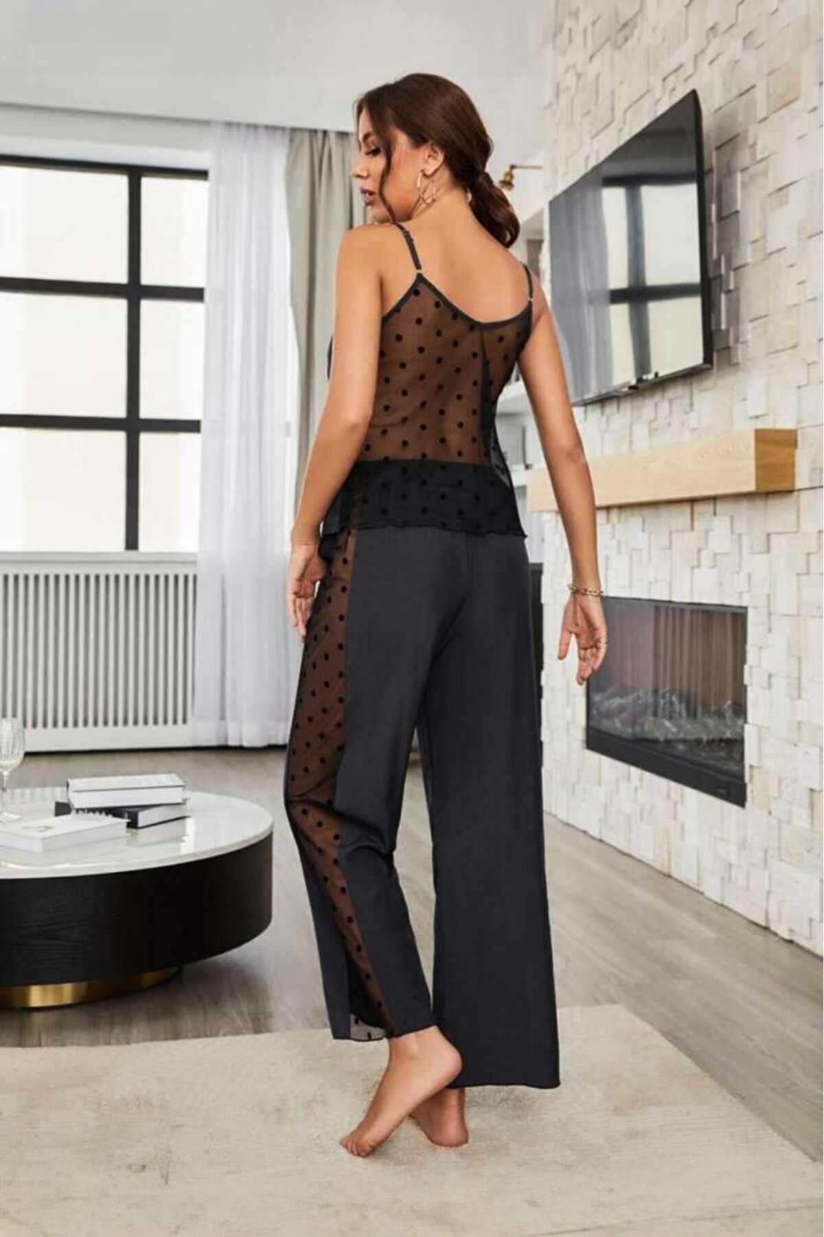 PEMBİŞ HOMEWEAR Ayod Bambu Tül Detaylı Askılı Pijama Takımı - Fiyatı ...