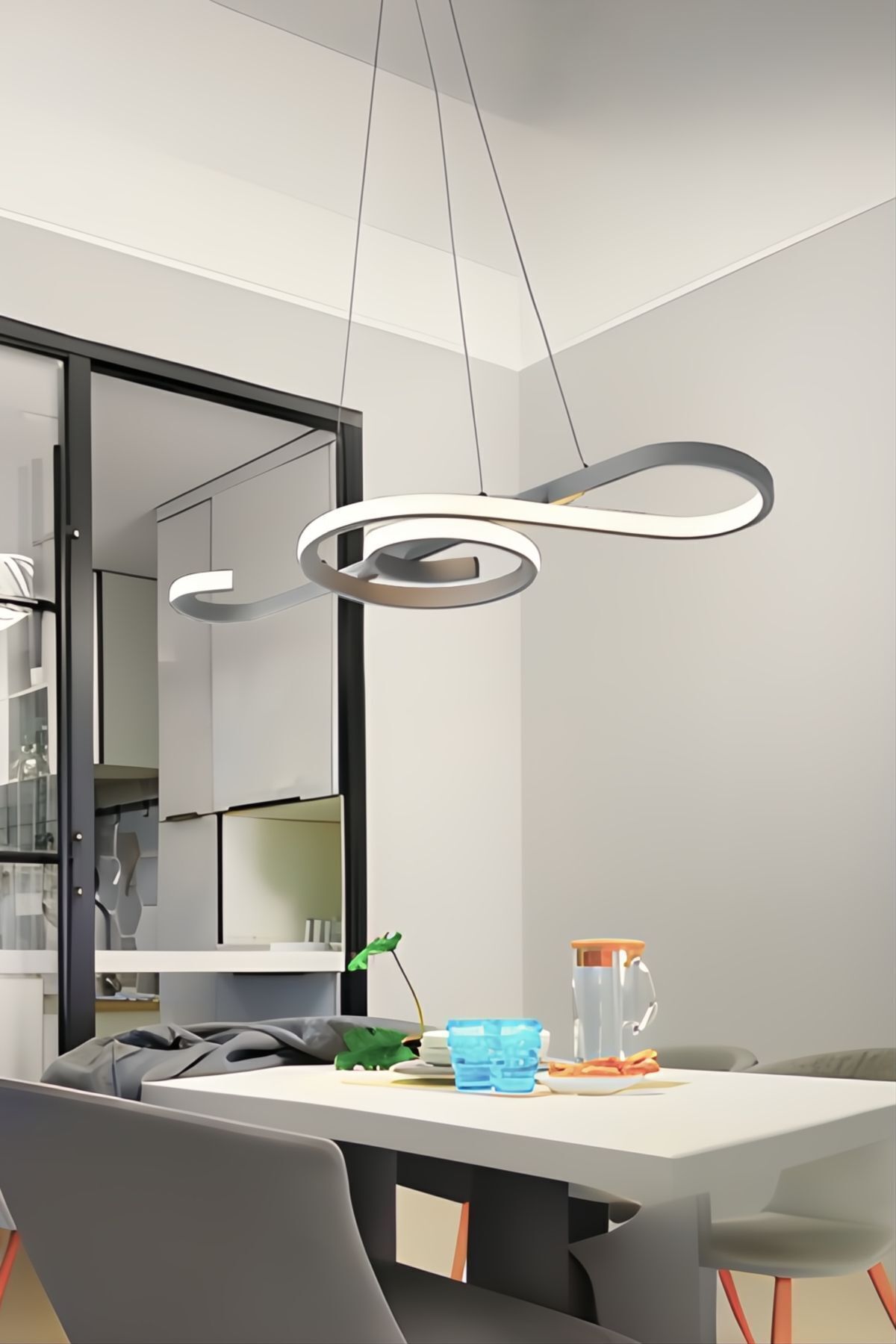 Luna Lighting Melodi Model Modern Luxury Led Avize Krom Sarkıt Avize ...