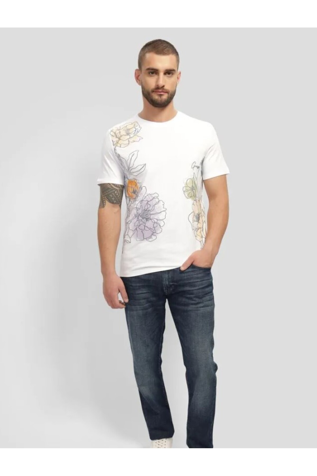 Guess SS CN TREATED FLOWER - MID ORGANIC STREAM JERSEY 180 Fiyatı ...