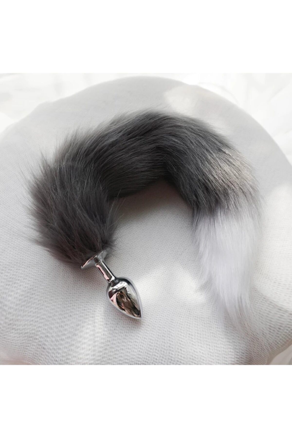 sex toys Tilki Kuyruğu Plug Gri Beyaz - Fiyatı, Yorumları