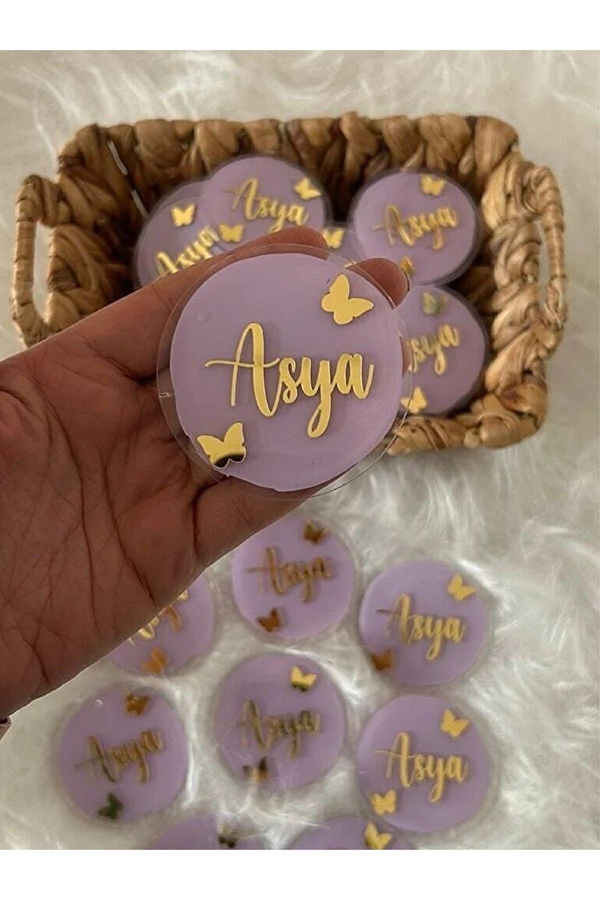 TasarıMarketi Şeffaf Pleksi Magnet Bebek Magnet Isme Özel Magnet 20 ...