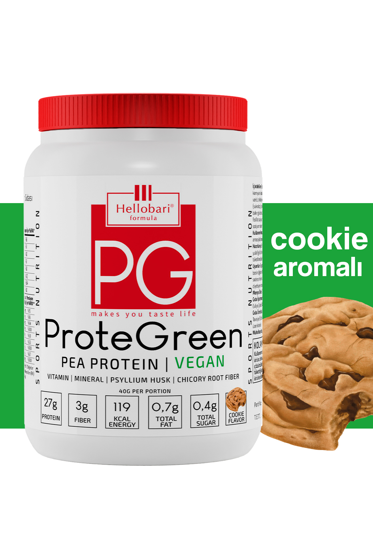 Hellobari Formula ProteGreen | Vegan | Bezelye Proteini - Vitamin ...