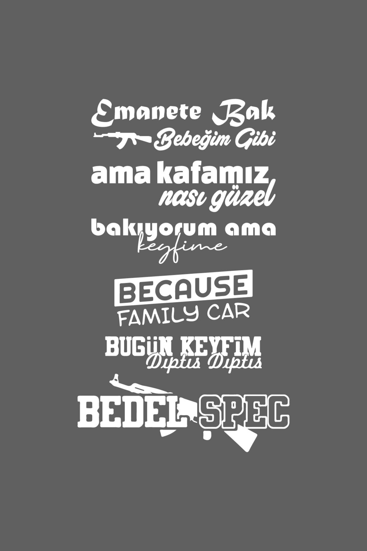 Genel Markalar Oto Arka Cam Sticker Model 45 Beyaz 40 X 20 Cm Fiyatı ...