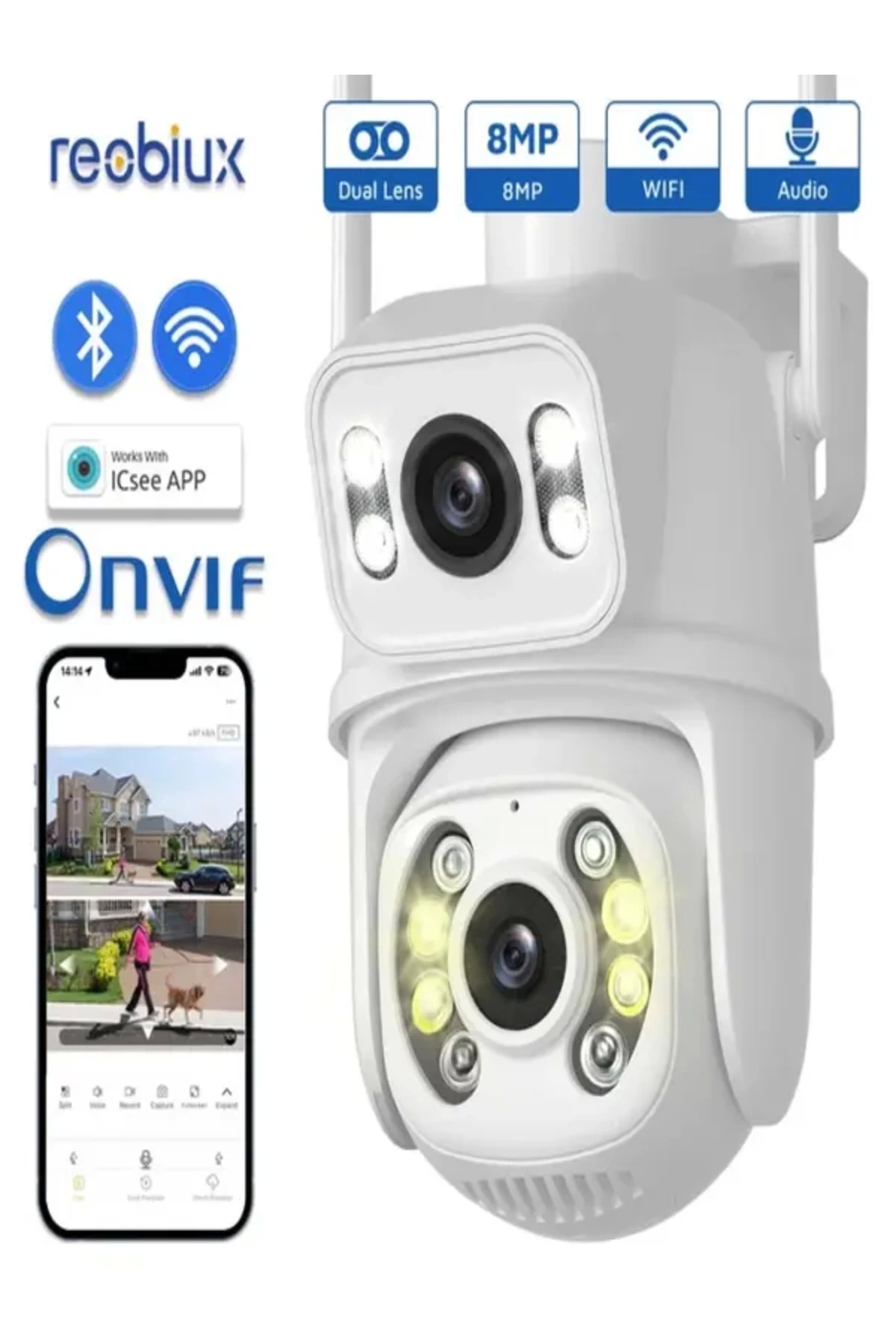 icsee WİFİ SMART KAMERA 8MP UYUMLU WİFİ İP CAMERA 360 DERECE - Fiyatı ...