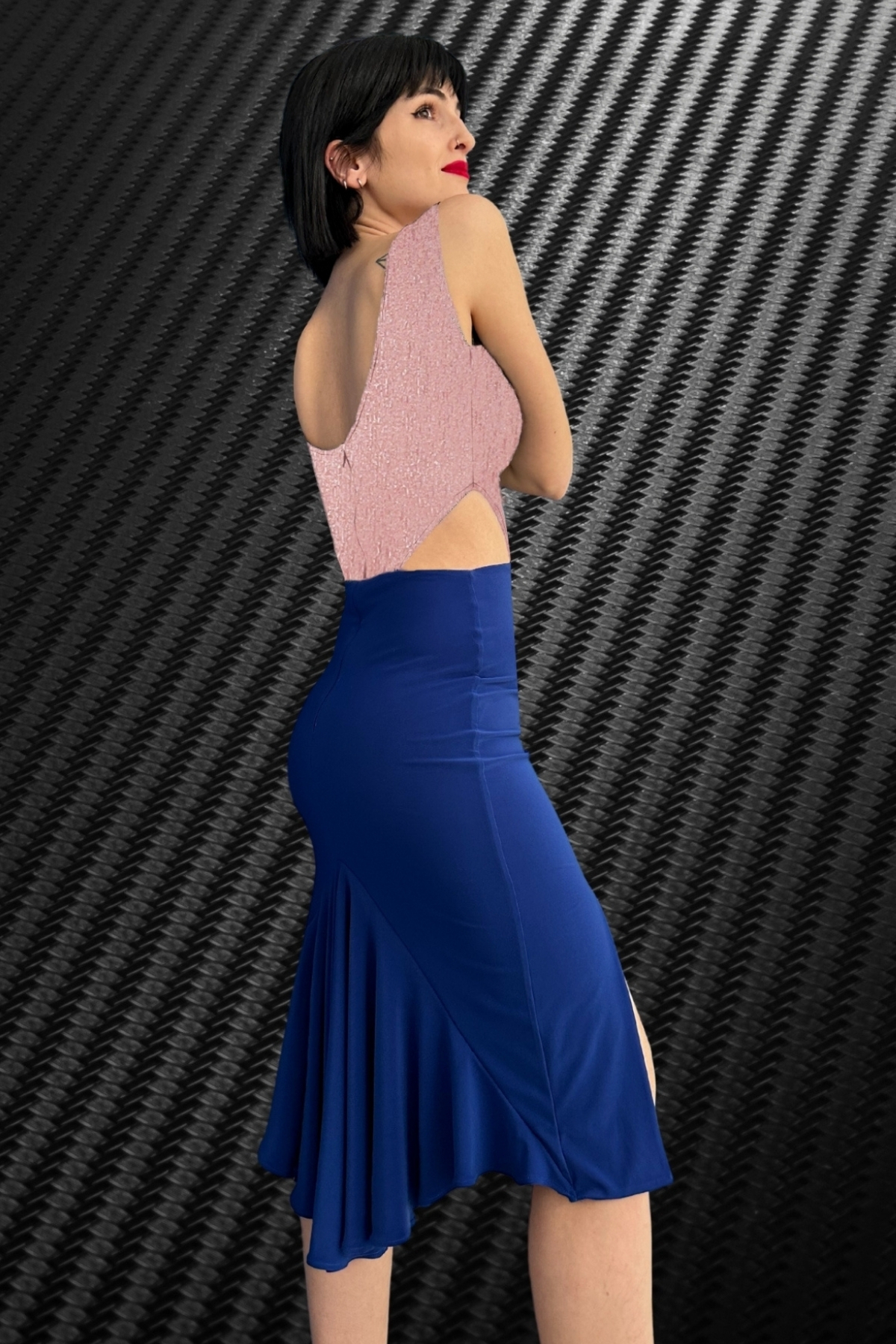 Due Stelle Rochie de tango albastru pudra strălucitoare - îmbrăcăminte ...