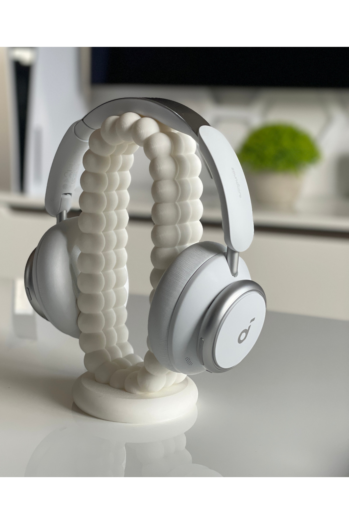 Devotech Kabarcık desenli kablolu ve kablosuz kulaklık standı ve oyuncu ...