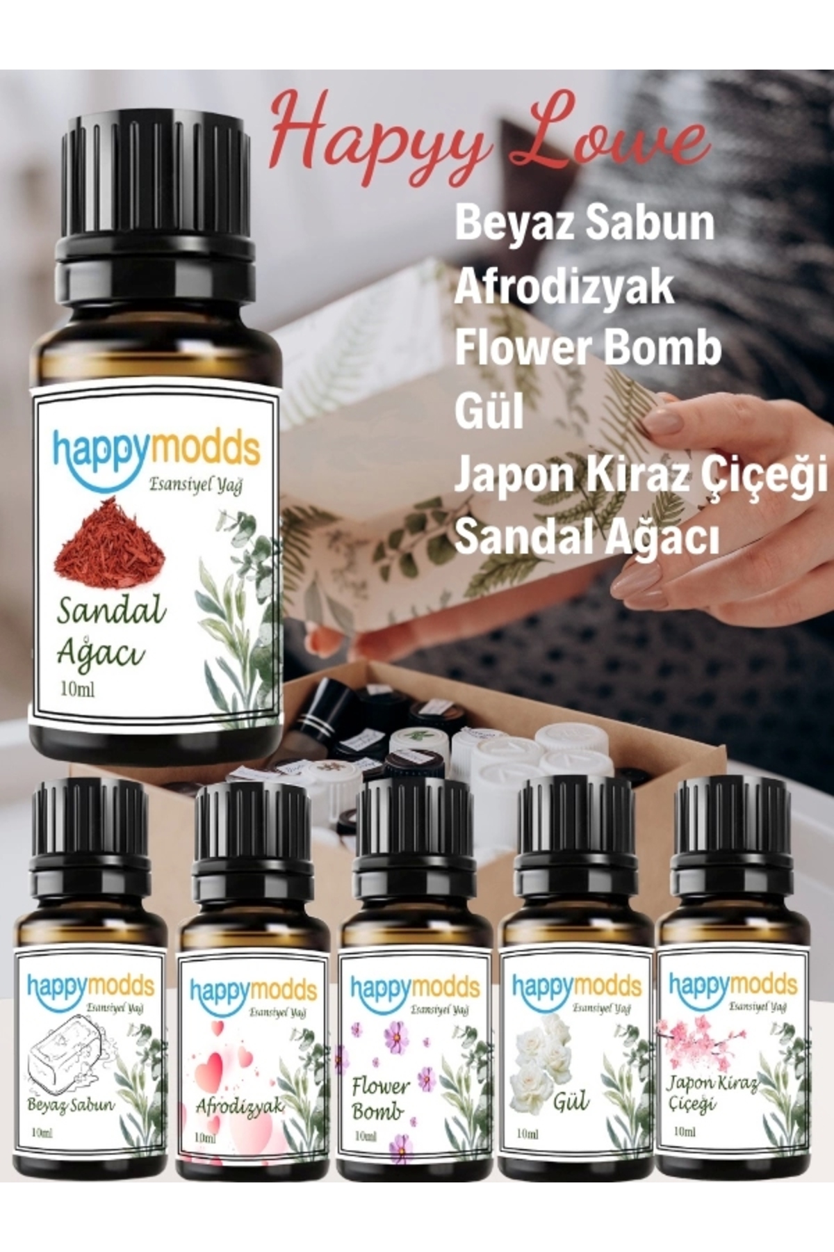 Happymodds ,eko Paket,afrodizyak,beyaz Sabun,gül,japon Kiraz Çiçeği ...
