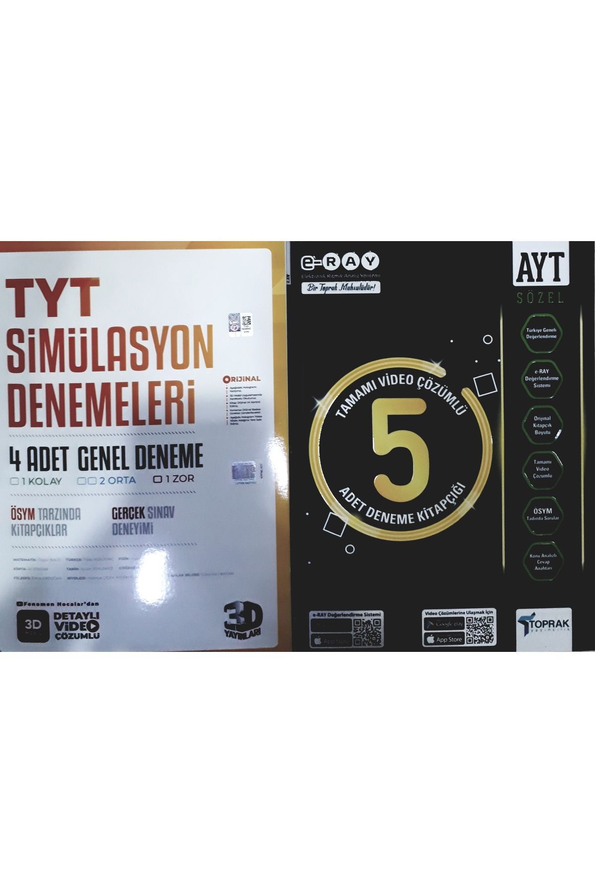 3D Yayınları TYT GENEL AYT SÖZEL DENEME SETİ 3D VE TOPRAK YAYINLARI 2 Lİ SET - Fiyatı, Yorumları