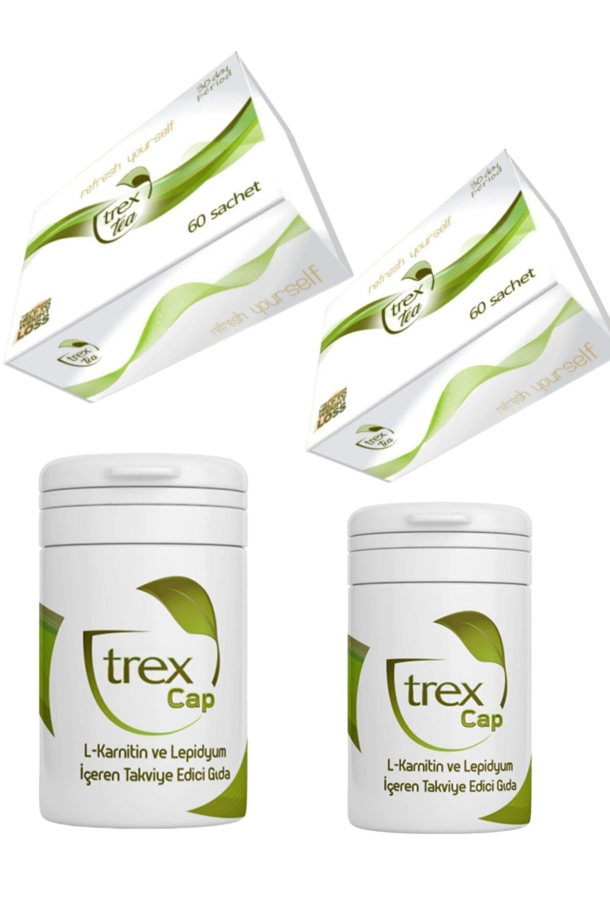 Trexta Trex Tea Karışık Bitkisel Çay - Detox Çayı 2 Paket ve Trex cap 2 ...